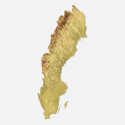 Sweden Terrain for CNC, Printing and Design - 3D Model by Shustrik