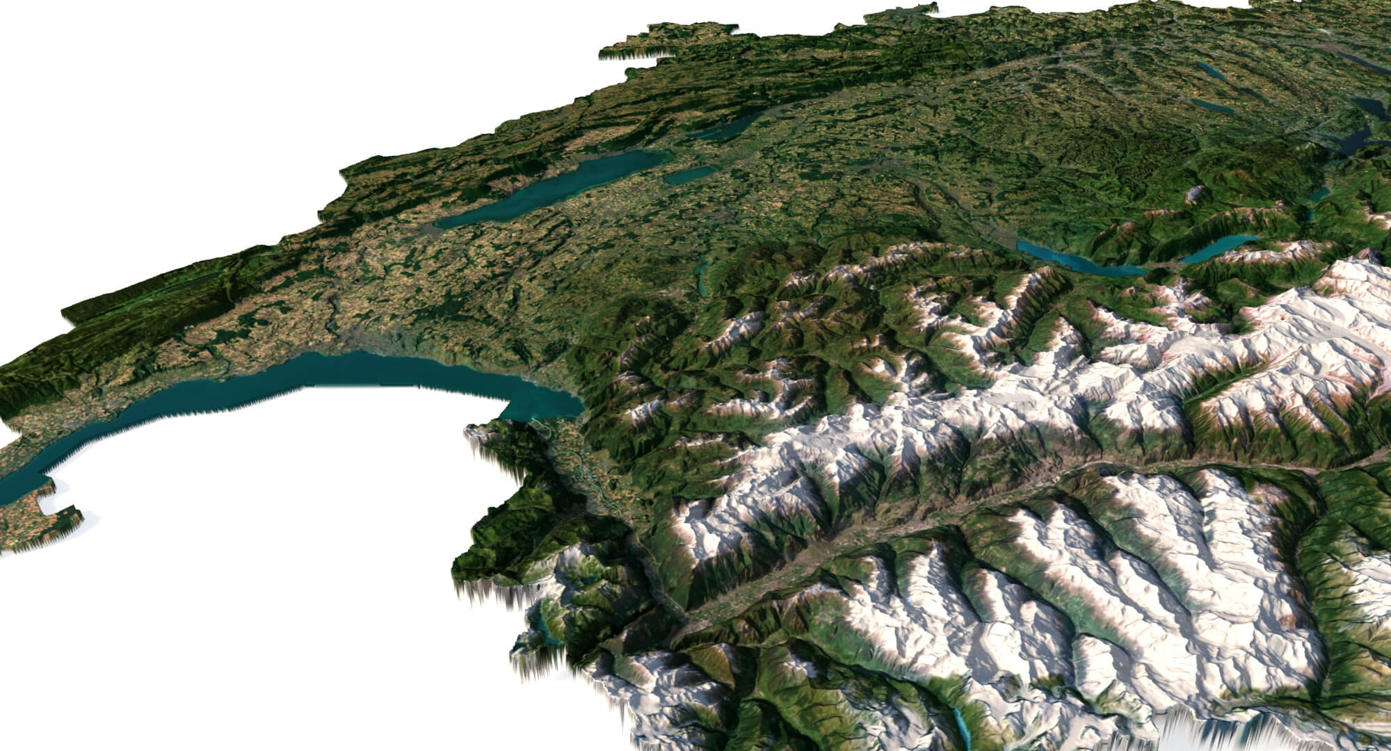 Switzerland Terrain 3D Map by Shustrik