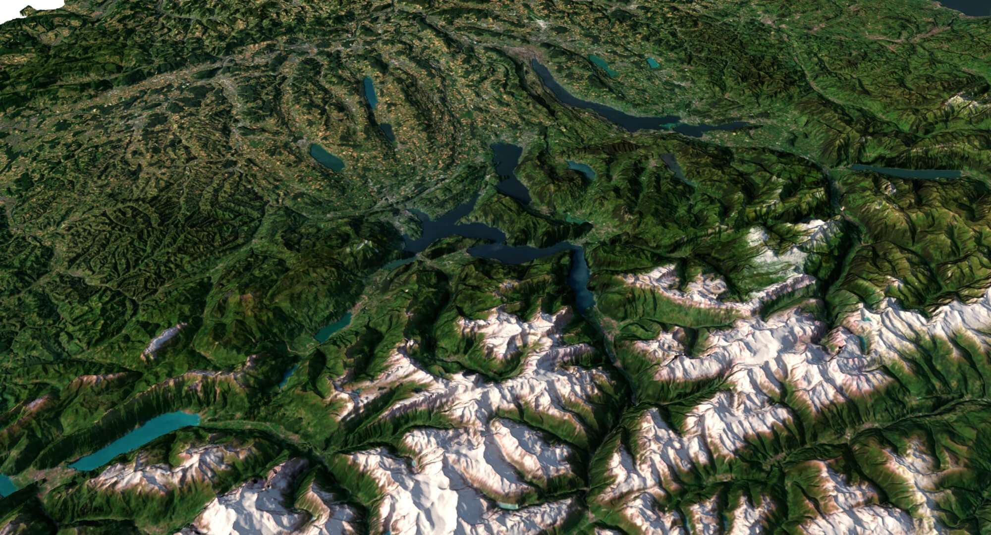 Switzerland Terrain 3D Map by Shustrik