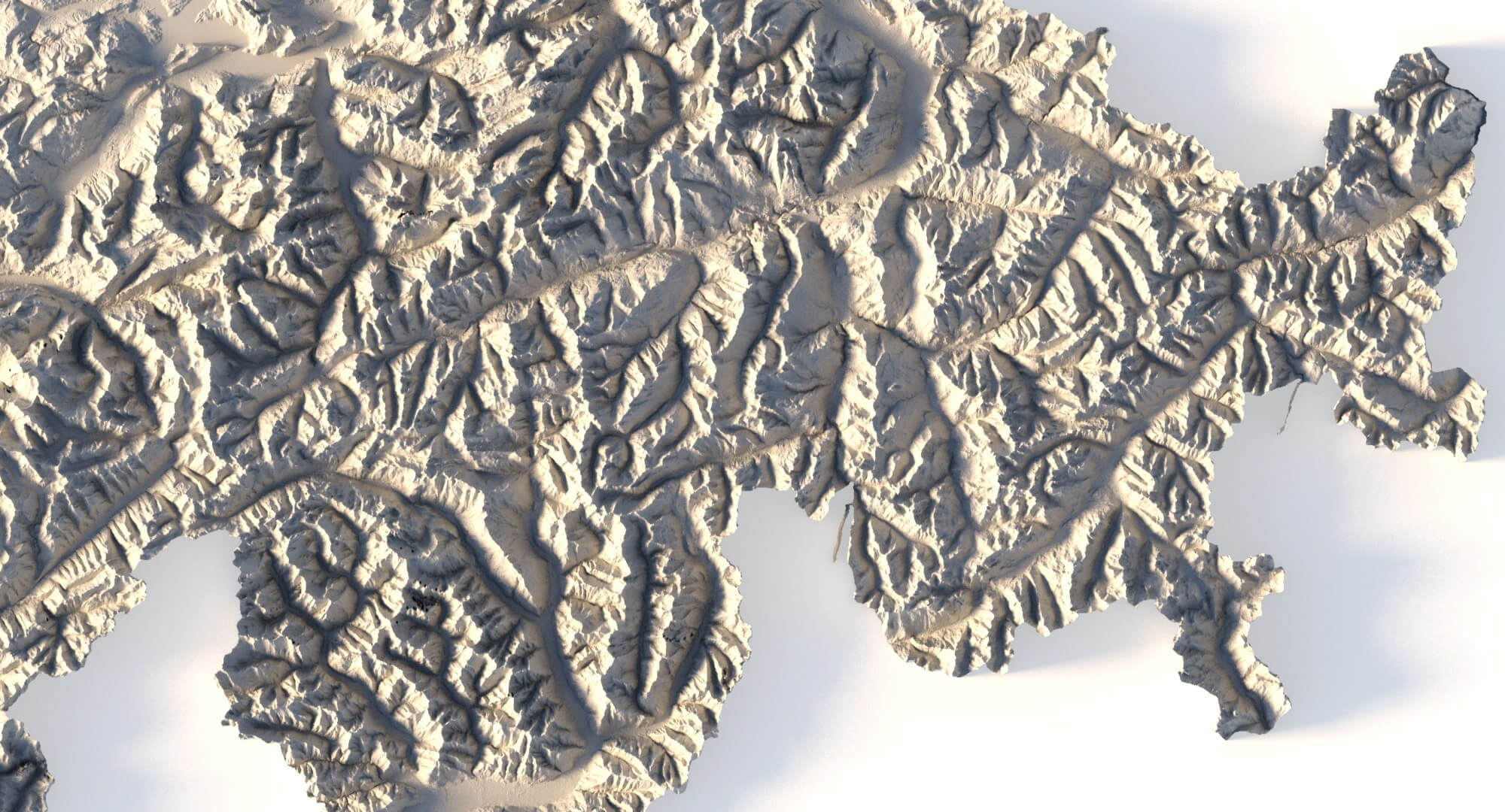 Switzerland Terrain for CNC, Printing and Design - 3D Print Model by ...