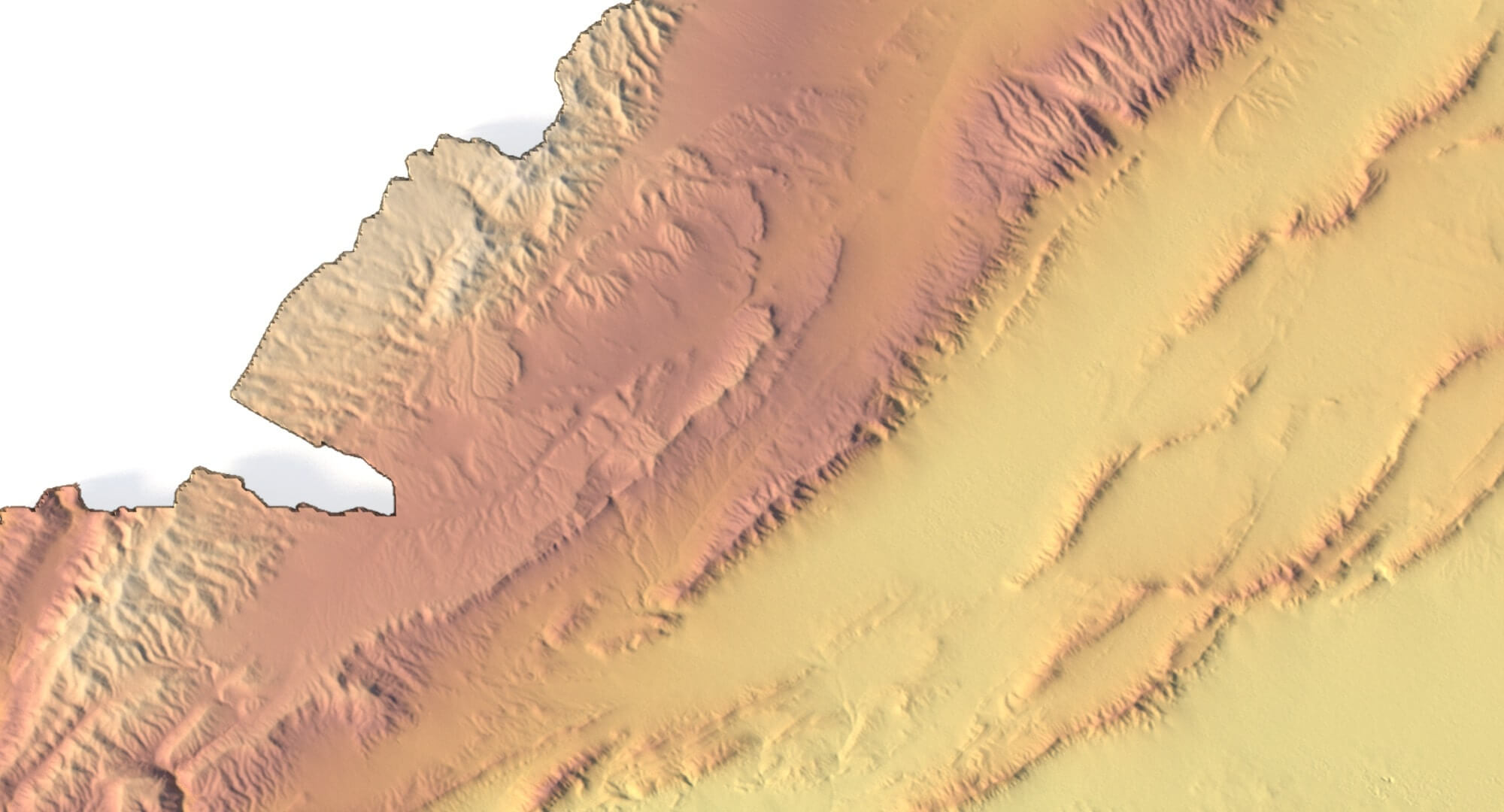 Syria Terrain 3D Map by Shustrik