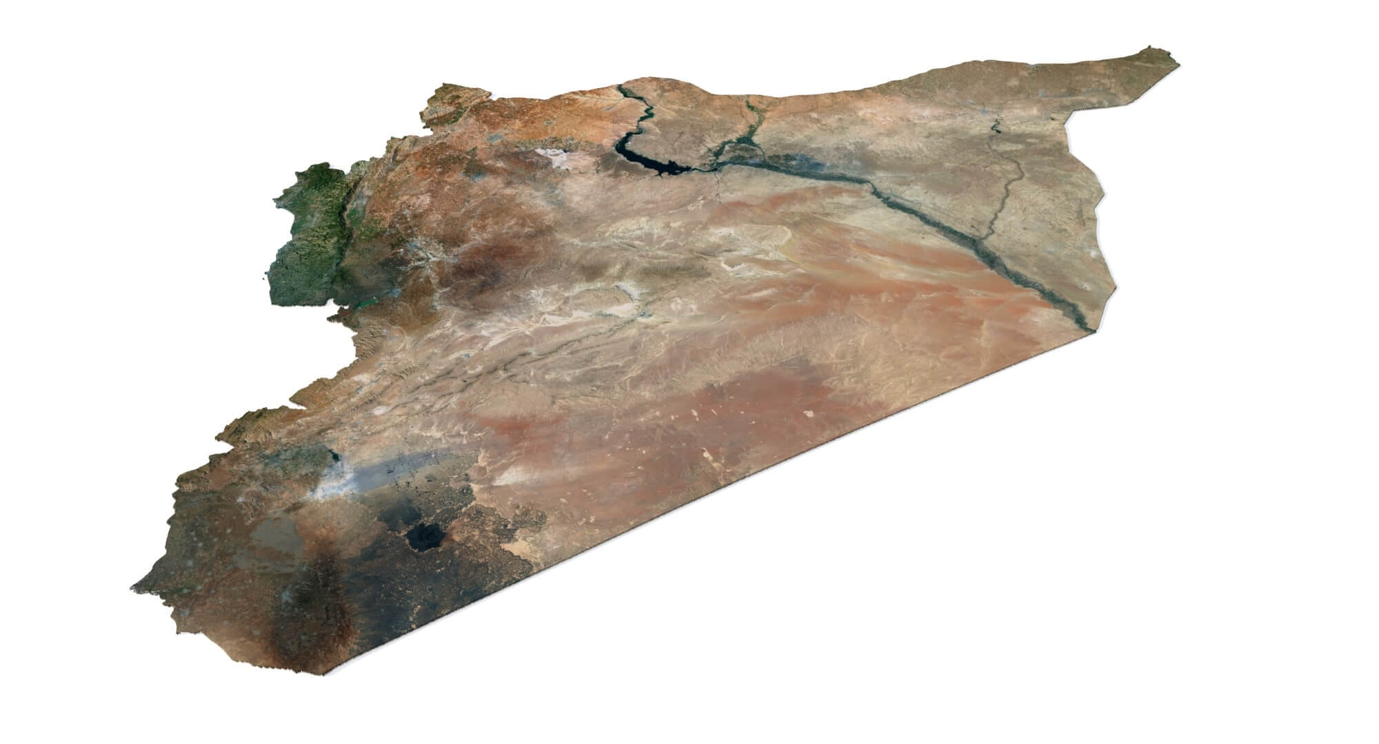 Syria Terrain 3D Map by Shustrik