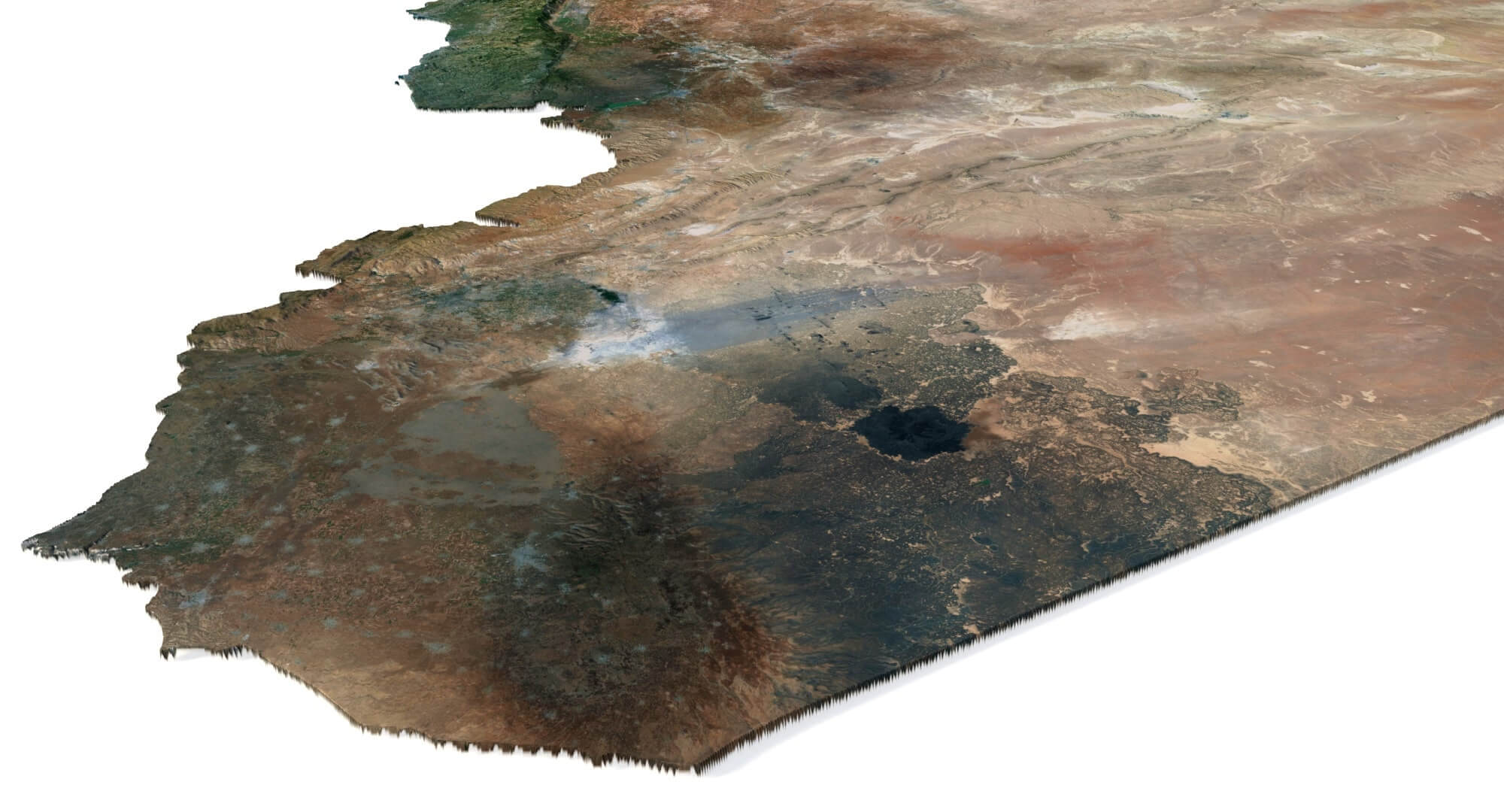 Syria Terrain 3D Map by Shustrik