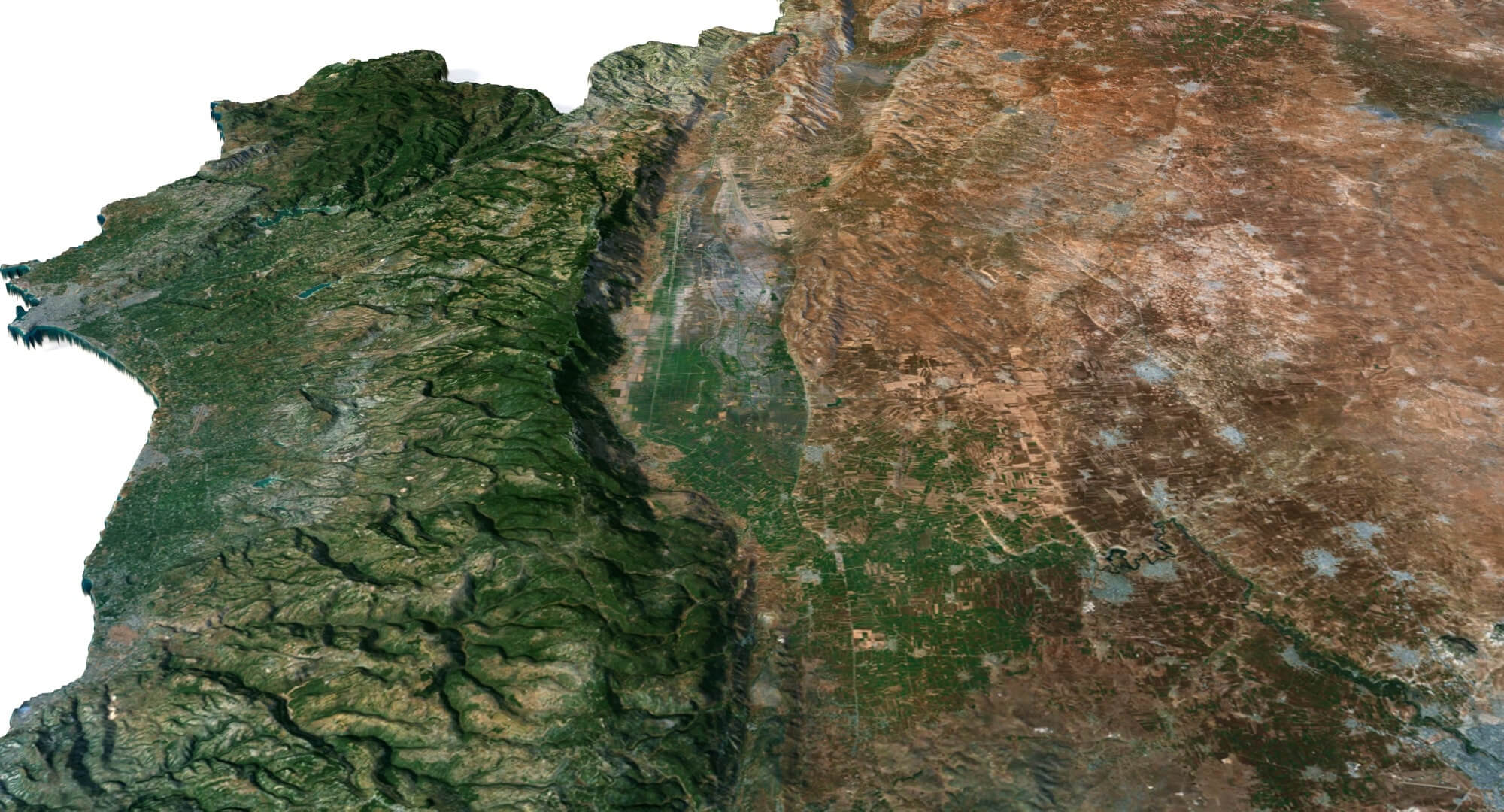 Syria Terrain 3D Map by Shustrik