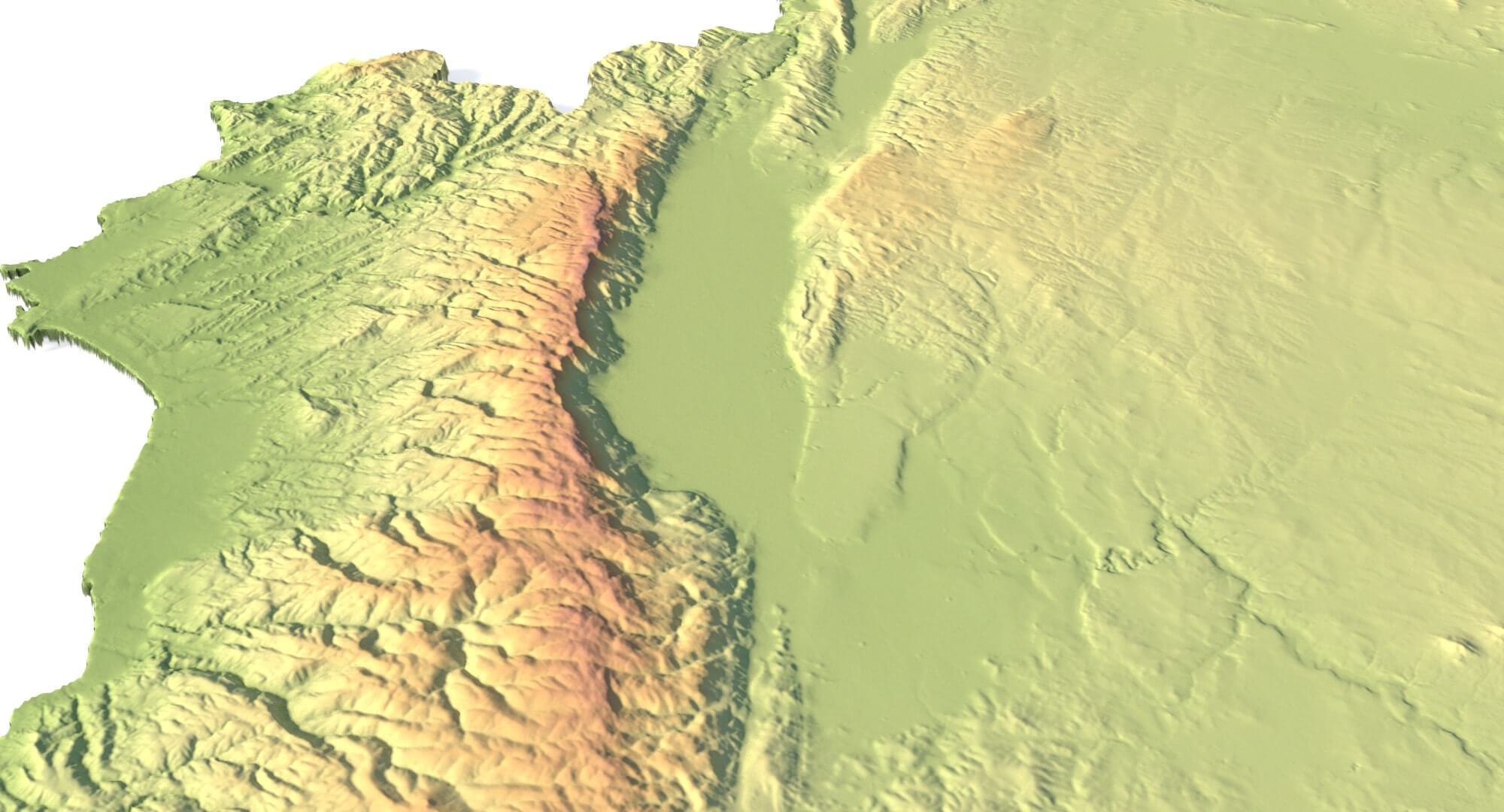 Syria Terrain 3D Map by Shustrik