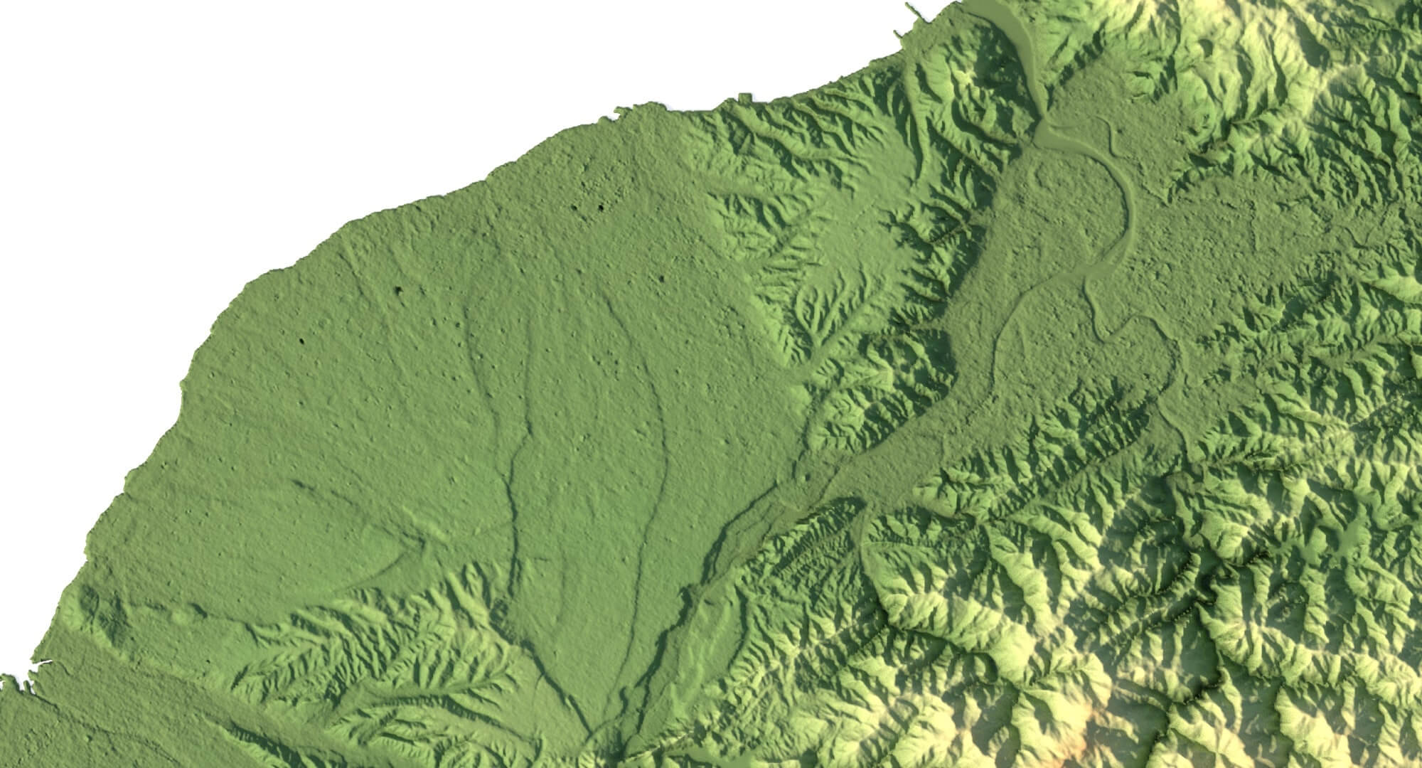 Taiwan Terrain 3D Map by Shustrik