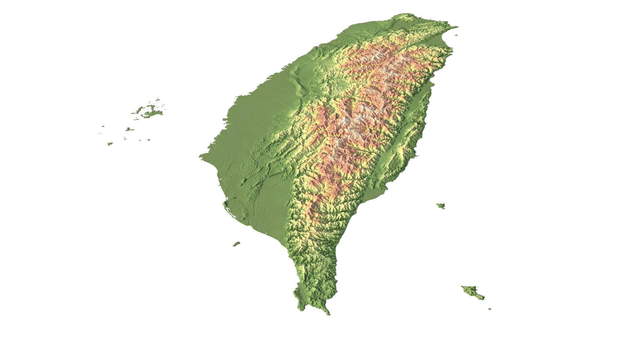 Taiwan Terrain 3D Map by Shustrik