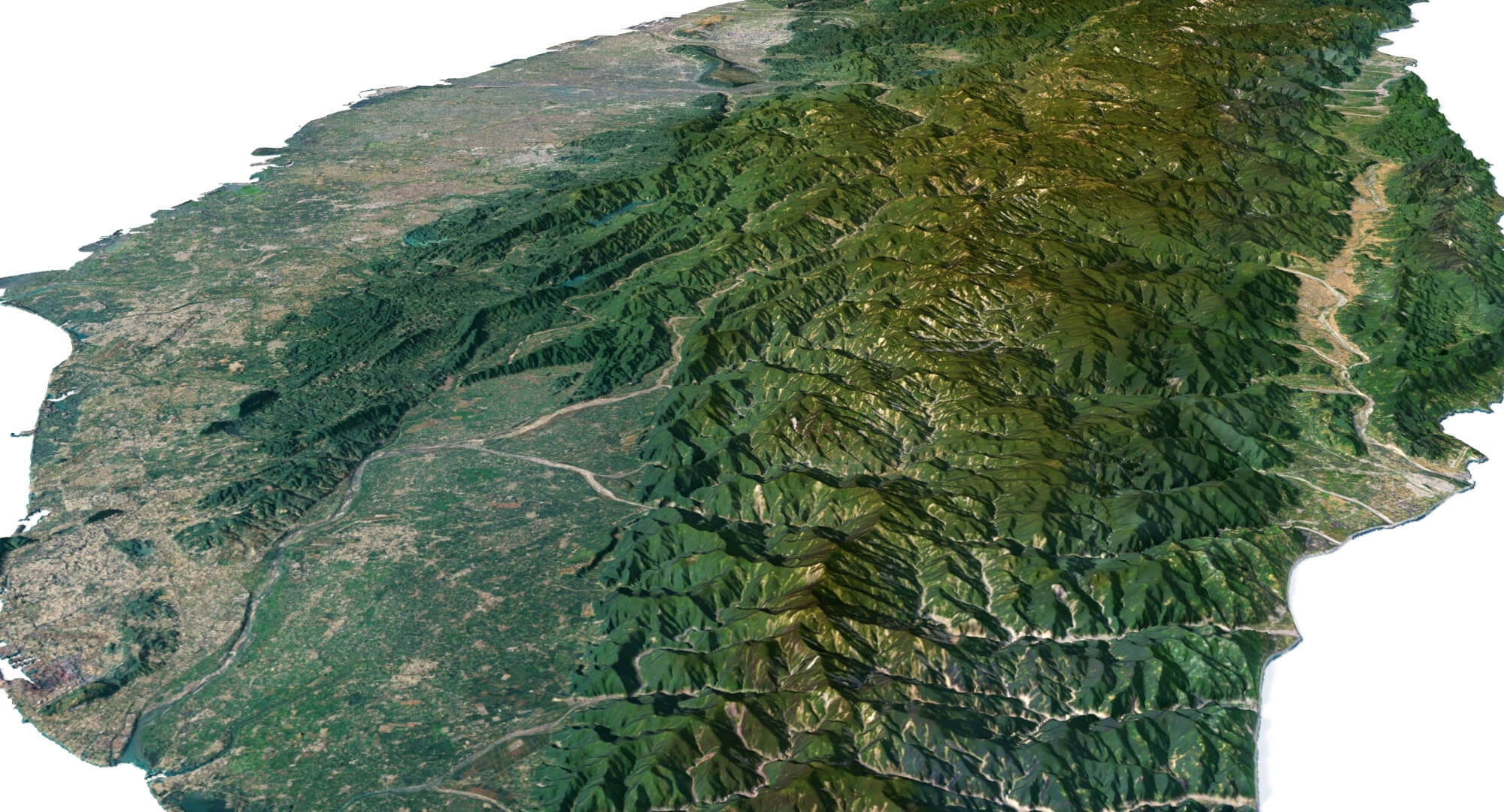 Taiwan Terrain 3D Map by Shustrik