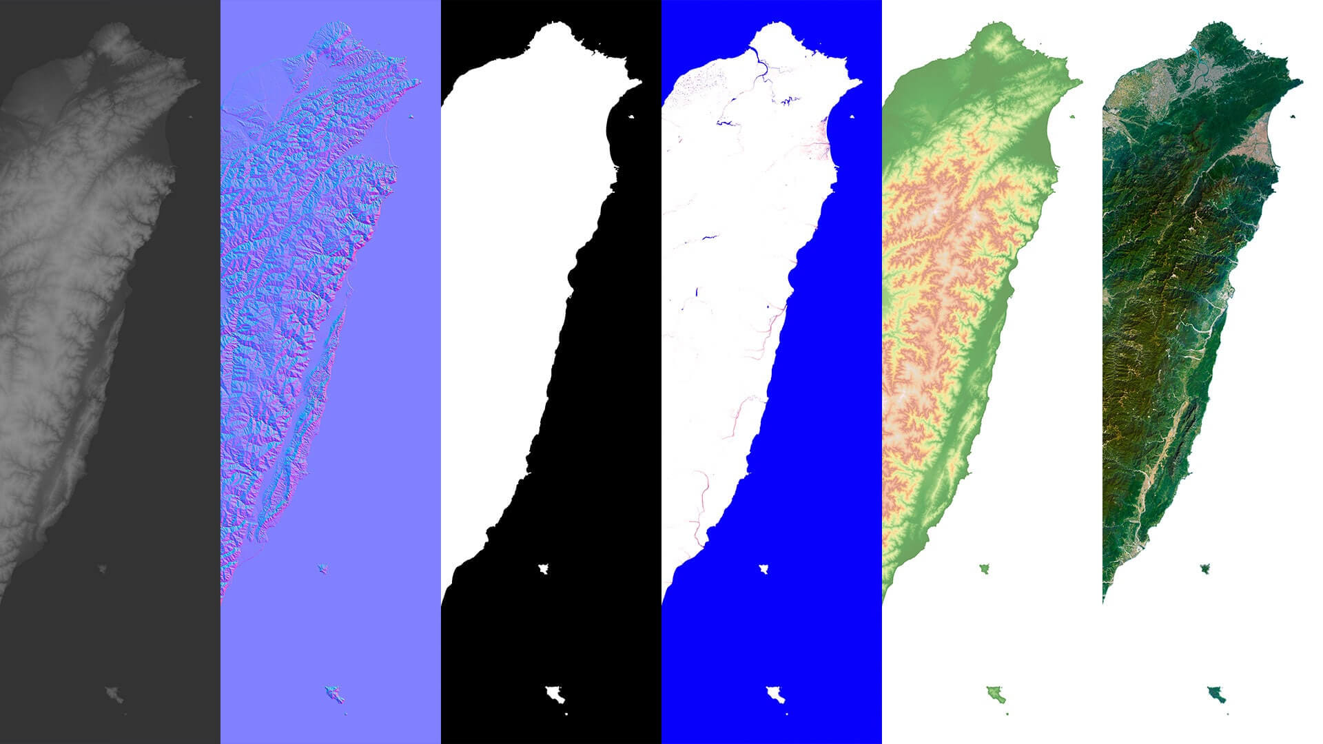 Taiwan Terrain 3D Map by Shustrik