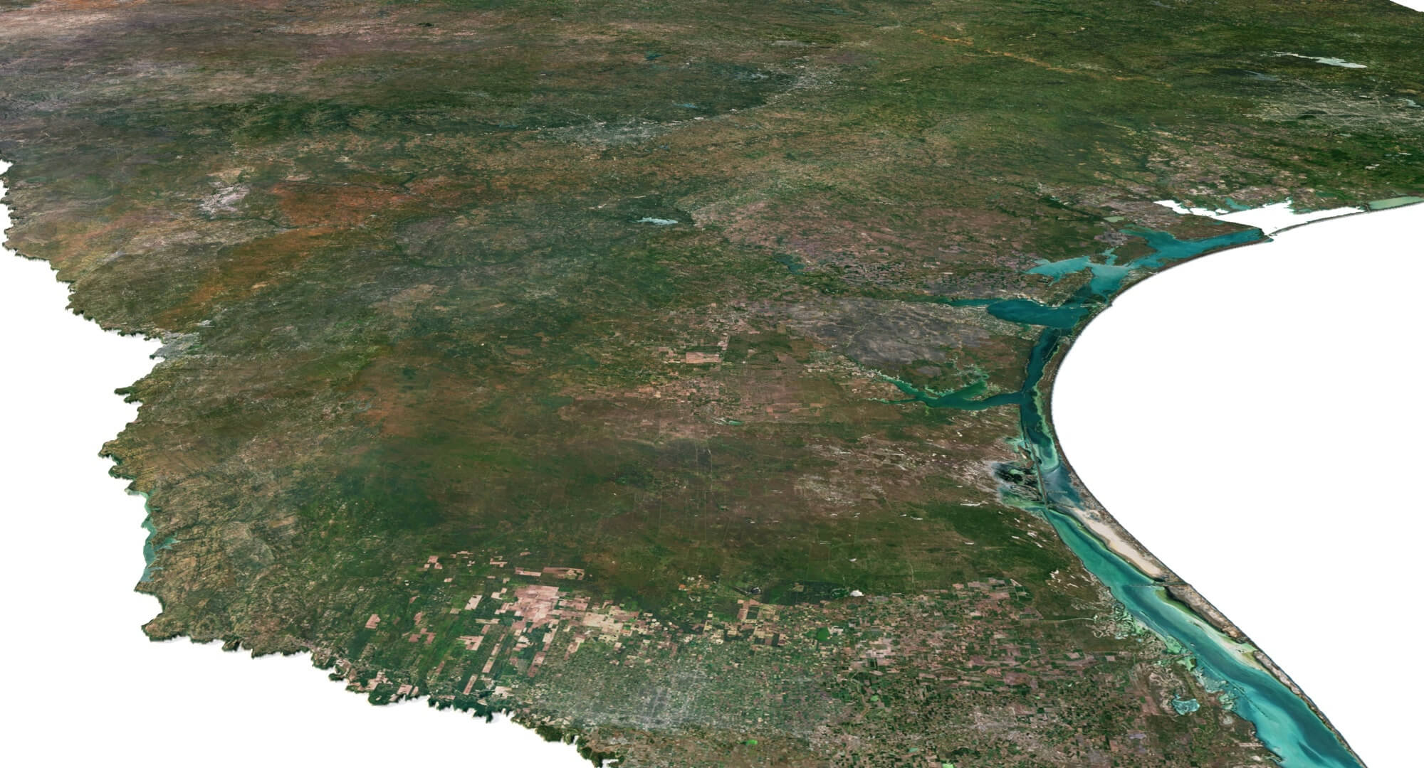 Texas State Terrain 3D Map by Shustrik