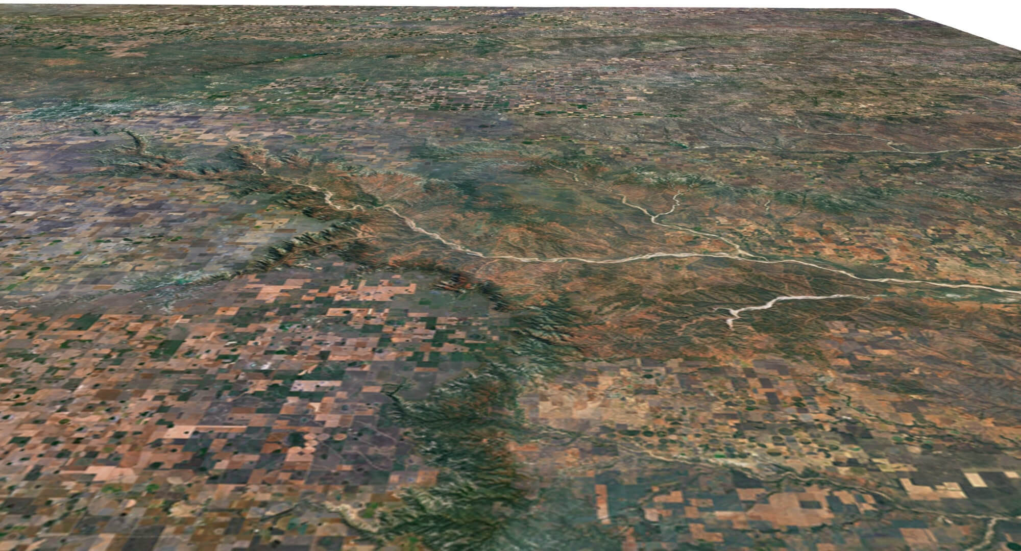 Texas State Terrain 3D Map by Shustrik
