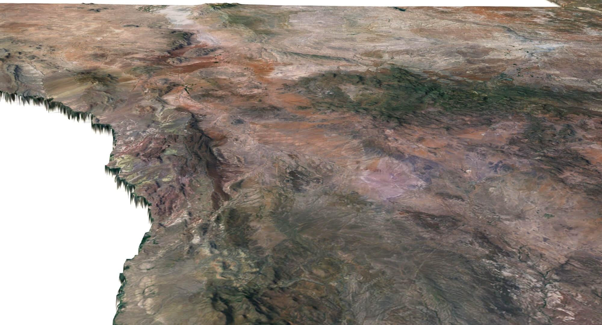 Texas State Terrain 3D Map by Shustrik