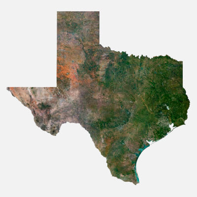 Texas State Terrain 3D Map by Shustrik