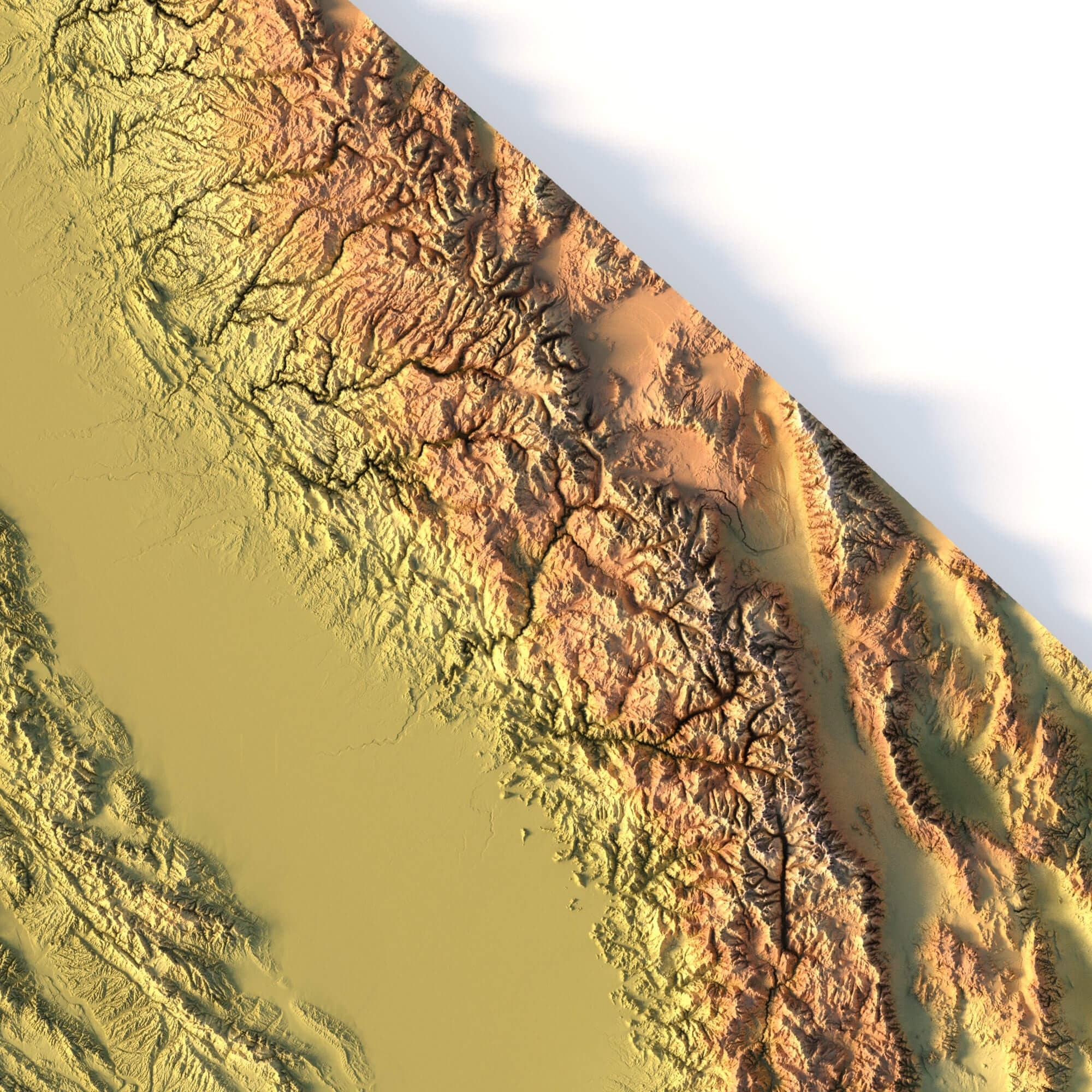 Topographic California Map Stl Model by Shustrik