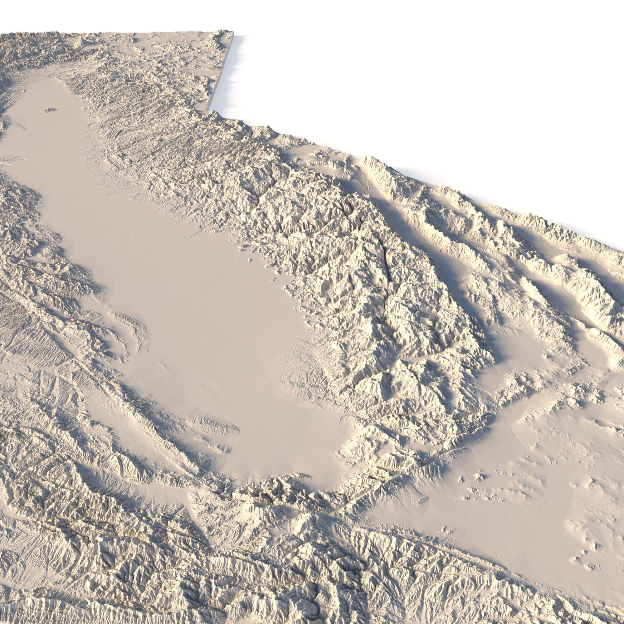 Topographic California Map Stl Model by Shustrik