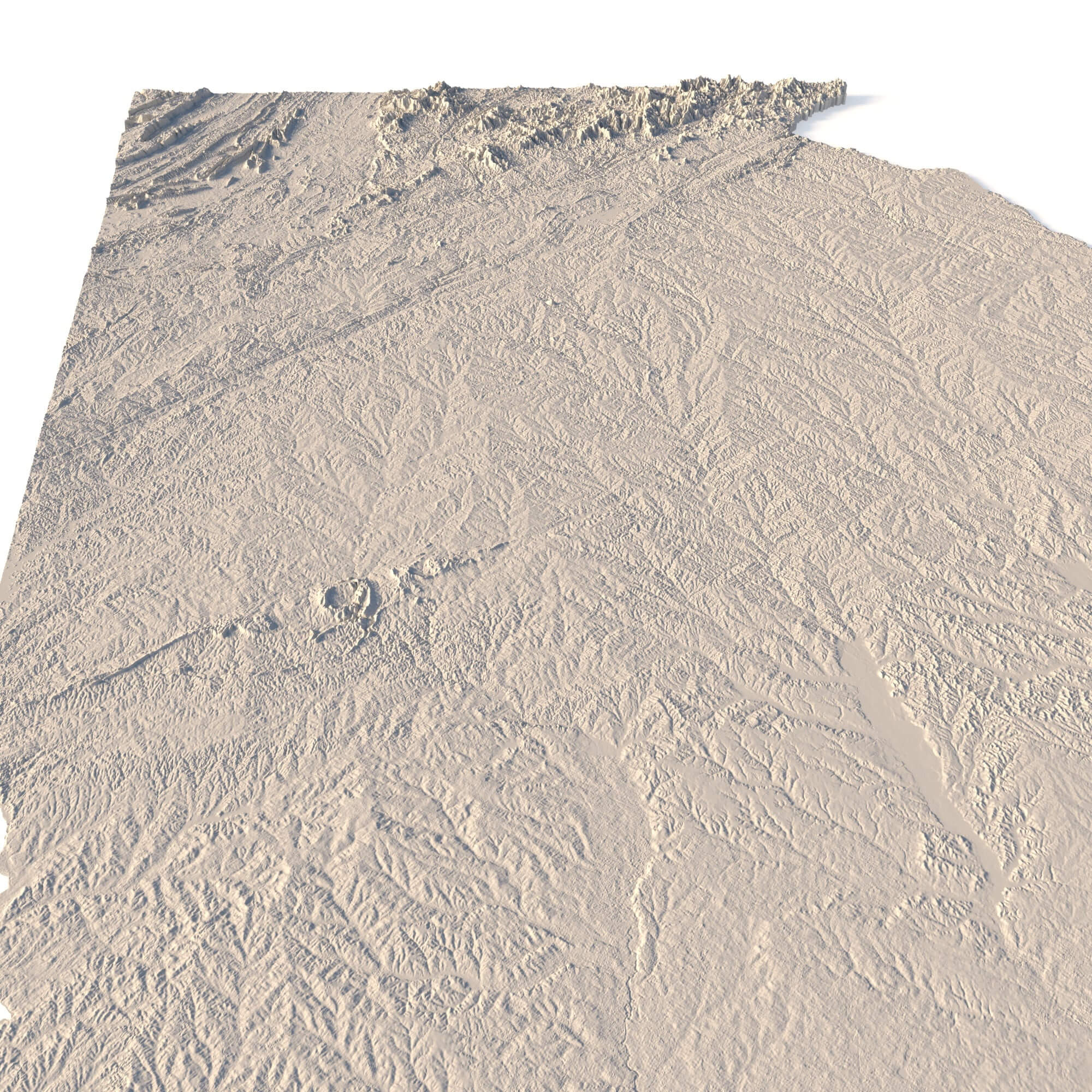 Topographic Map of Georgia USA Stl Model by Shustrik