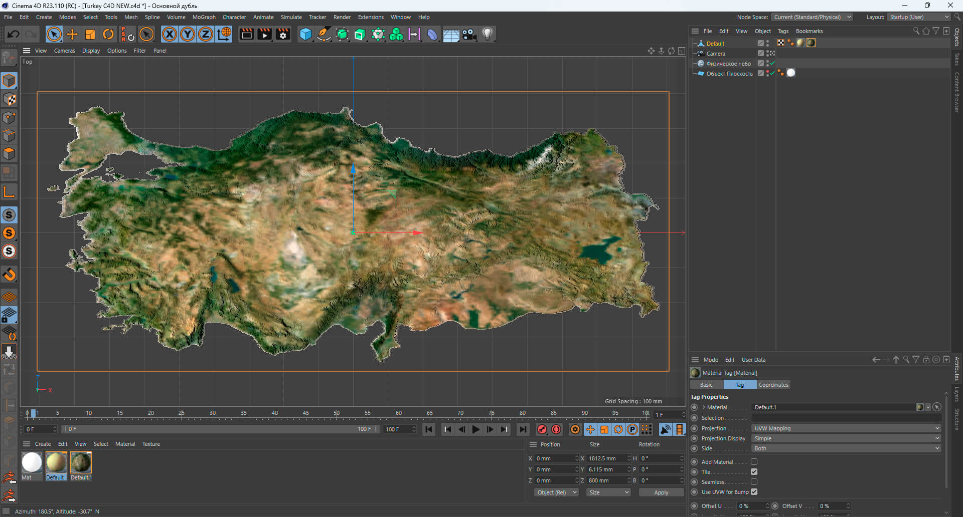 Turkey Terrain 3D Map by Shustrik