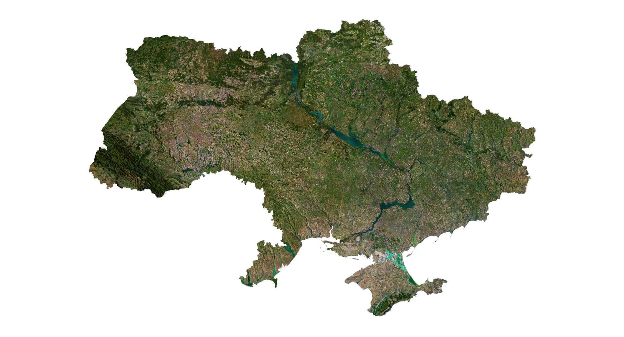 Ukraine Terrain 3D Map by Shustrik