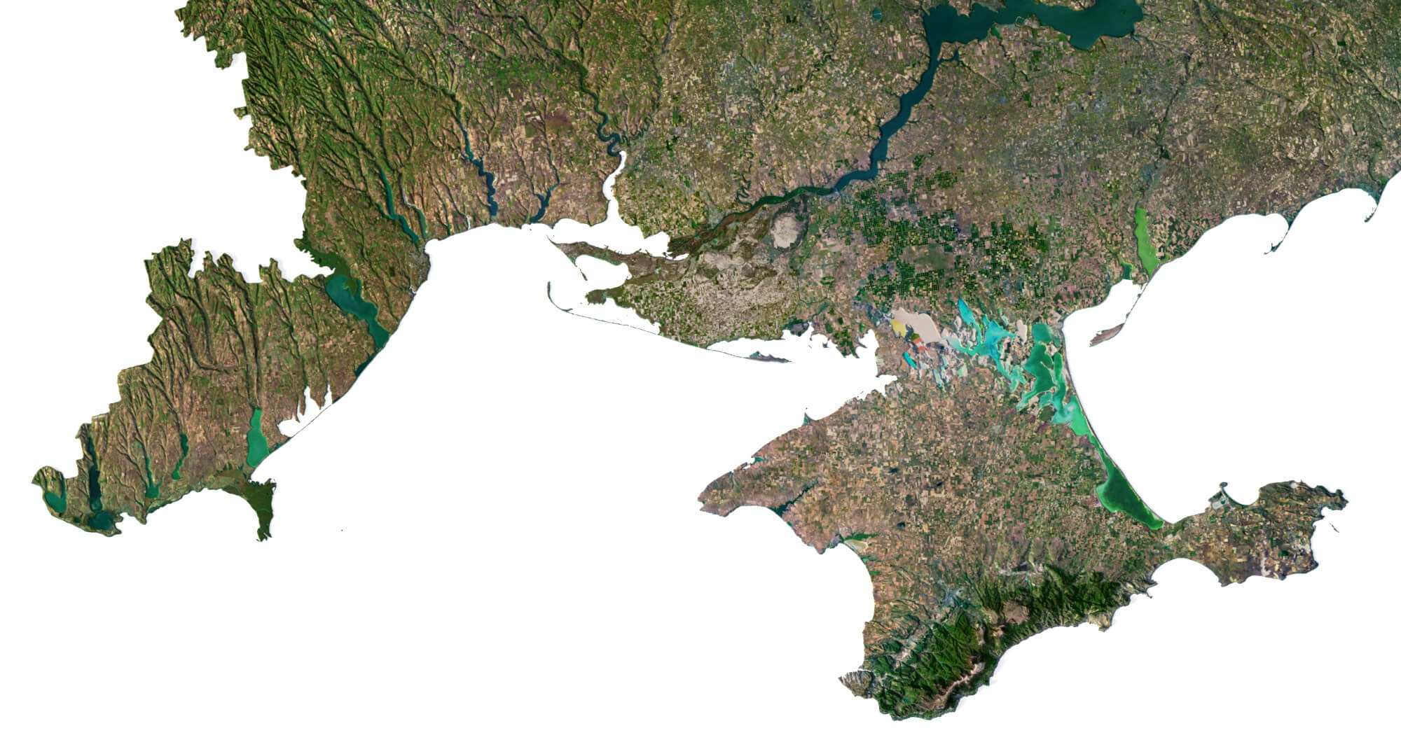 Ukraine Terrain 3D Map by Shustrik