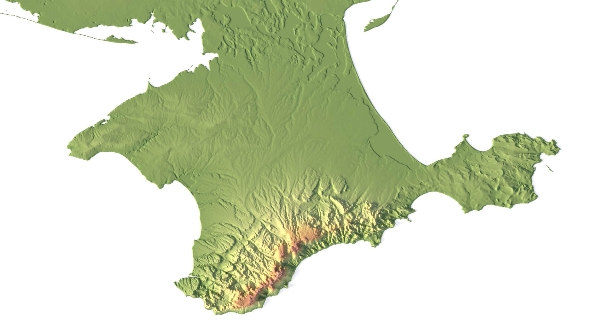Ukraine Terrain 3D Map by Shustrik