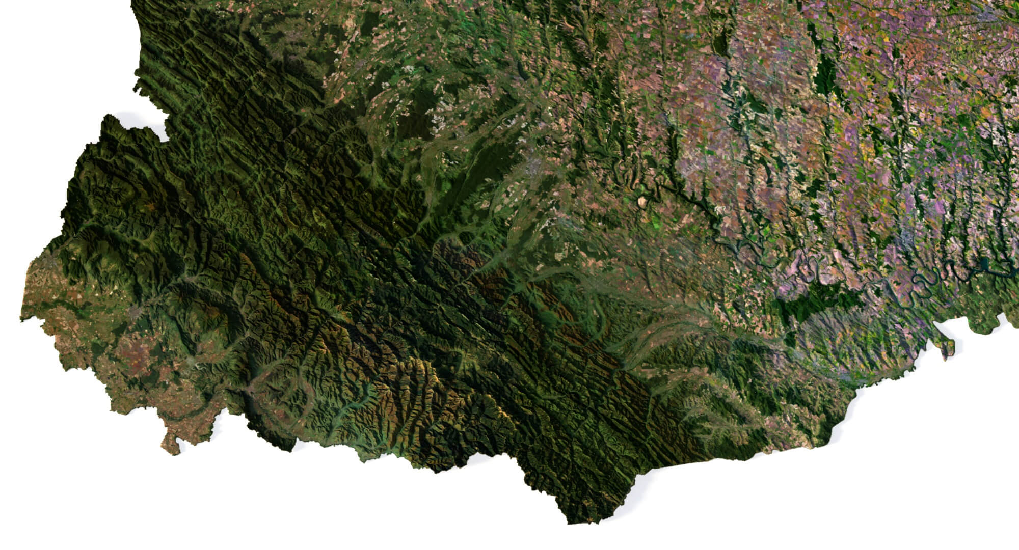 Ukraine Terrain 3D Map by Shustrik