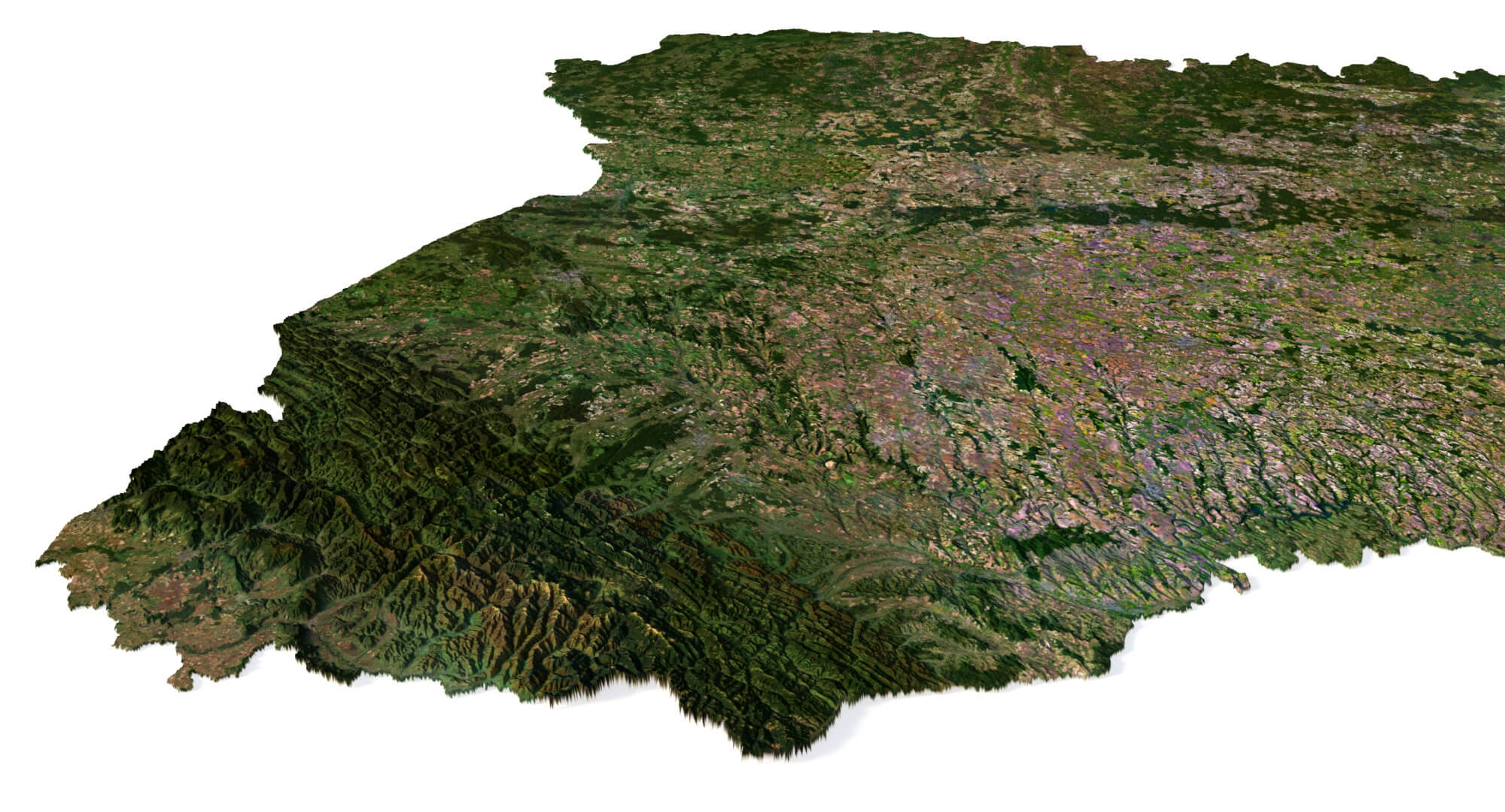 Ukraine Terrain 3D Map by Shustrik