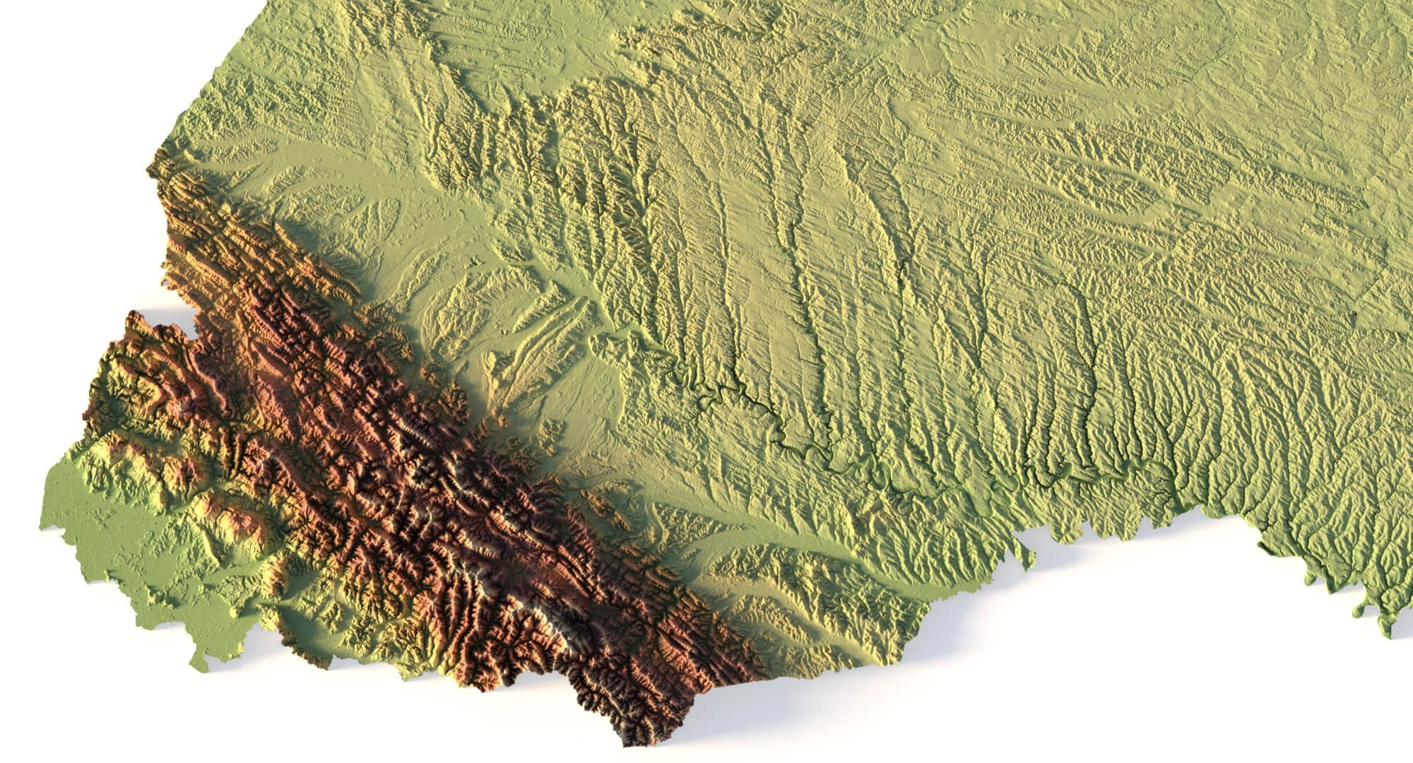 Ukraine Terrain - 3D Model by Shustrik