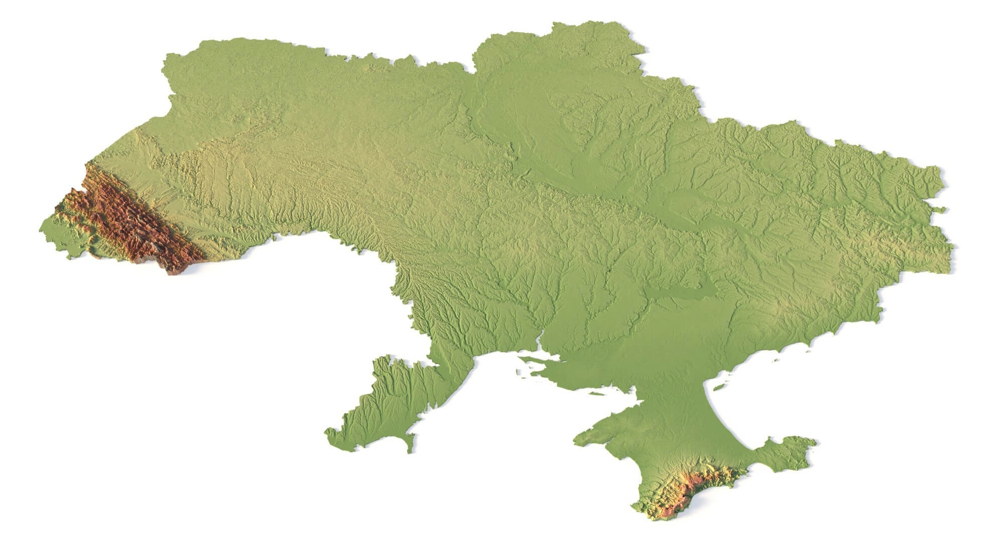 Ukraine Terrain - 3D Model by Shustrik