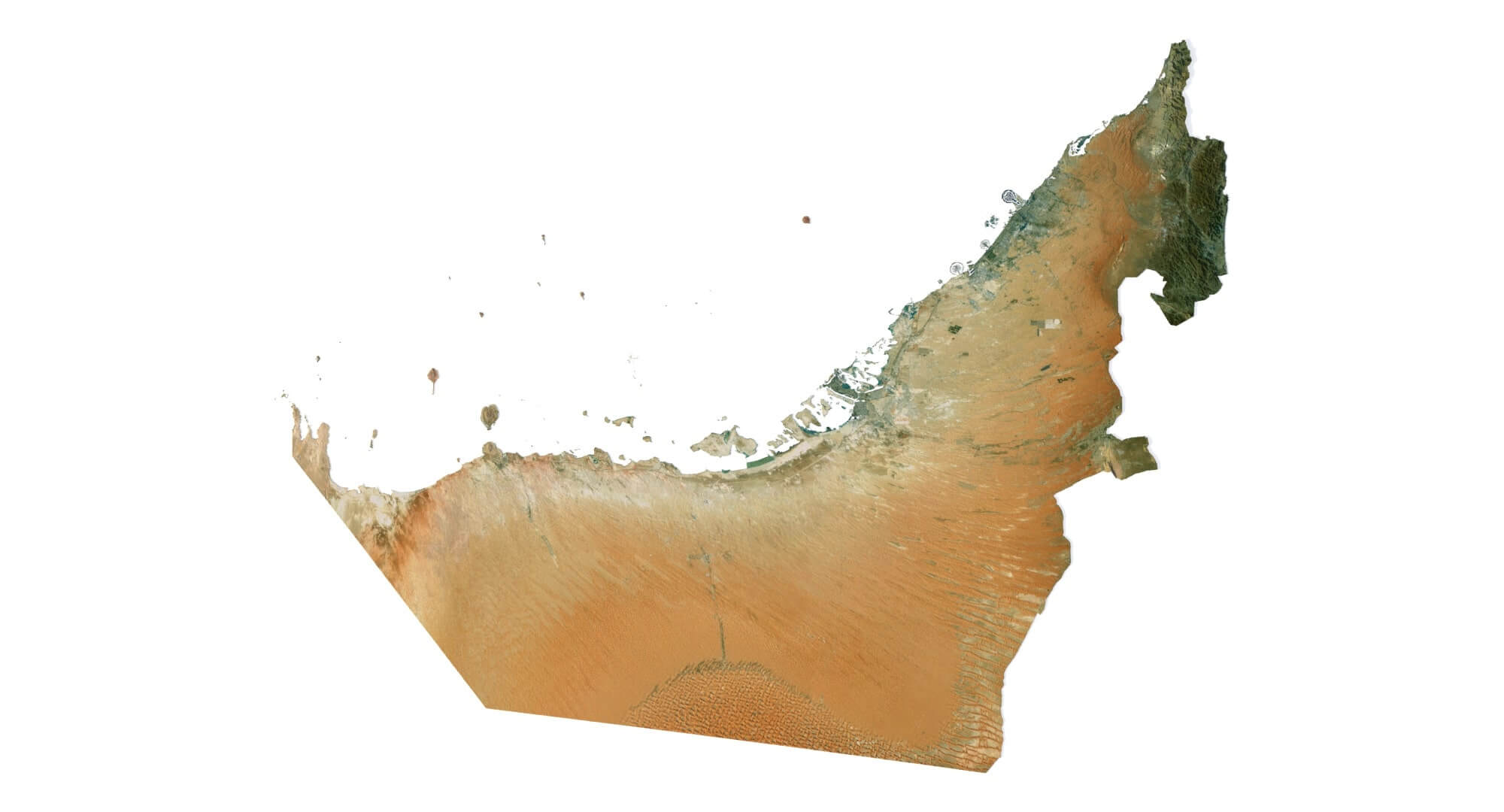 United Arab Emirates Terrain 3D Map by Shustrik