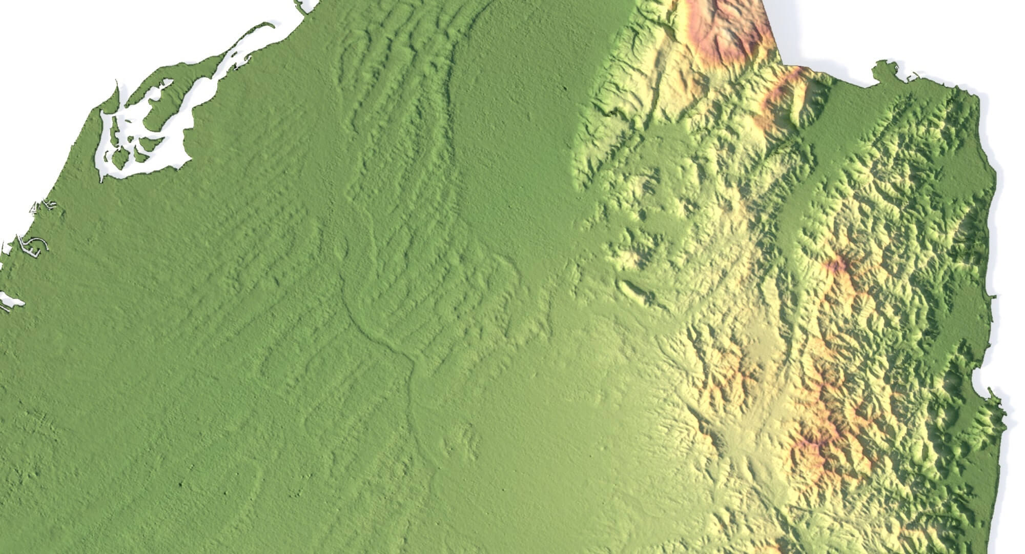 United Arab Emirates Terrain 3D Map by Shustrik