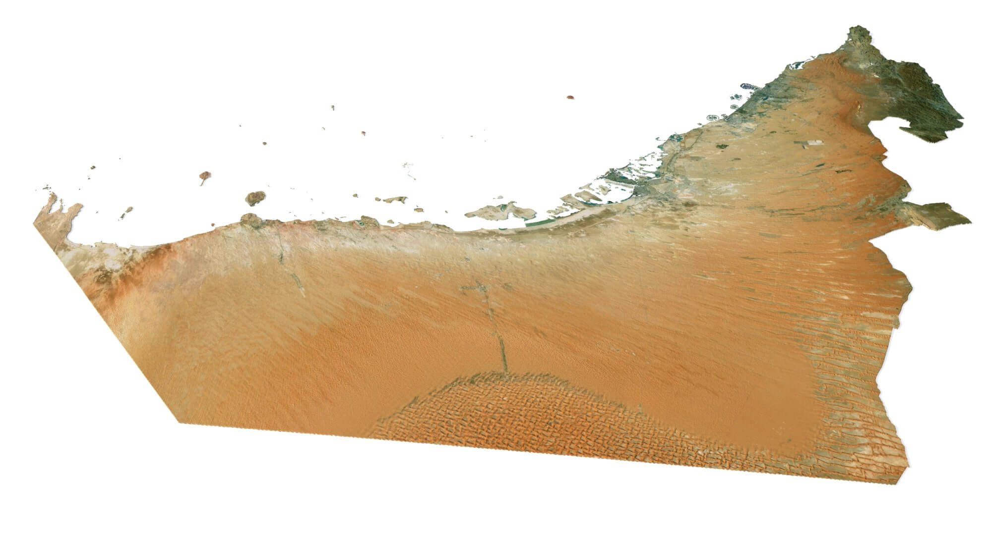 United Arab Emirates Terrain 3D Map by Shustrik