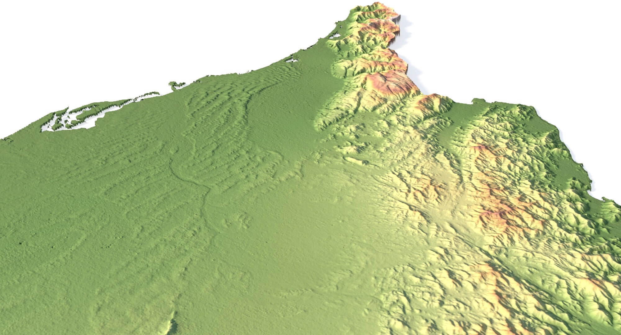 United Arab Emirates Terrain 3D Map by Shustrik