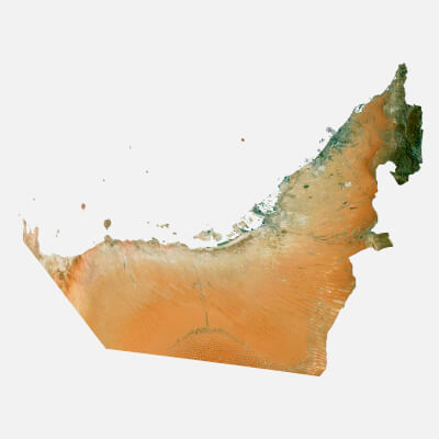 United Arab Emirates Terrain 3D Map by Shustrik