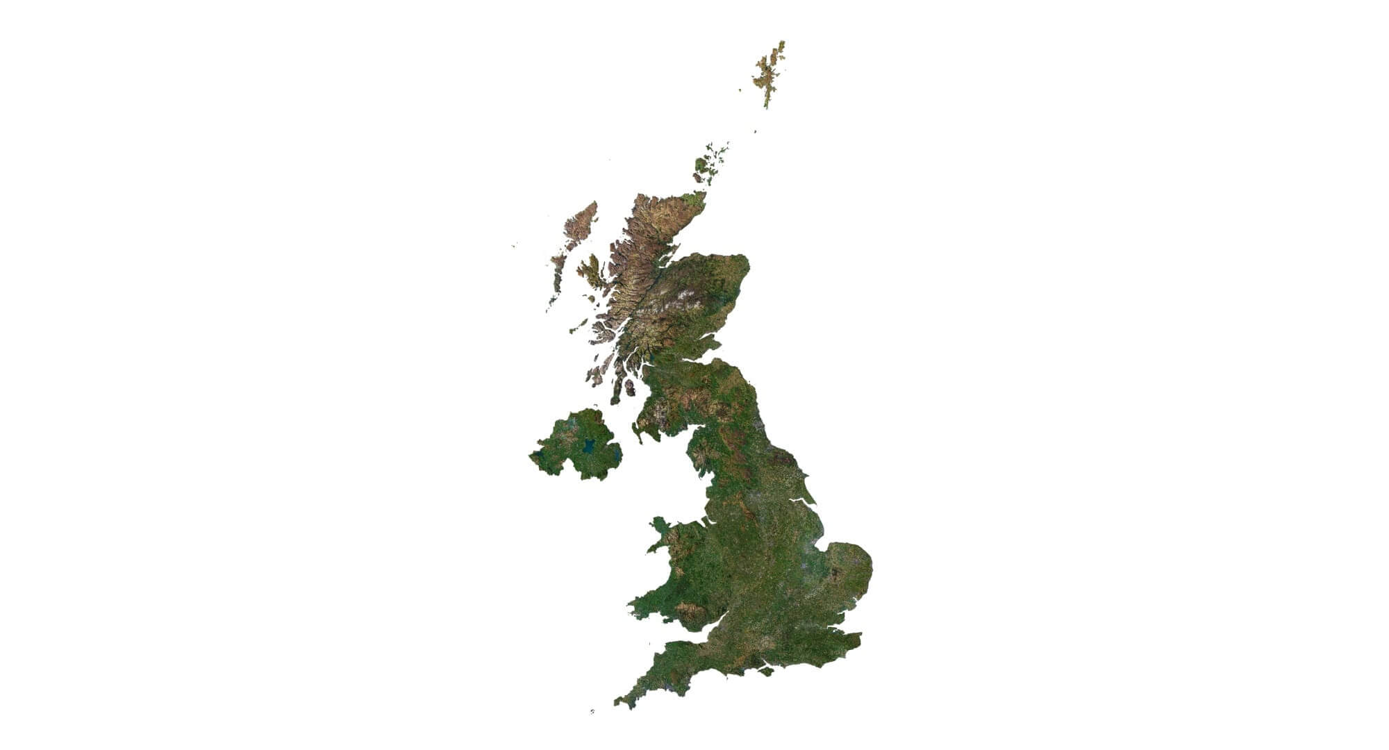 United Kingdom Terrain 3D Map by Shustrik