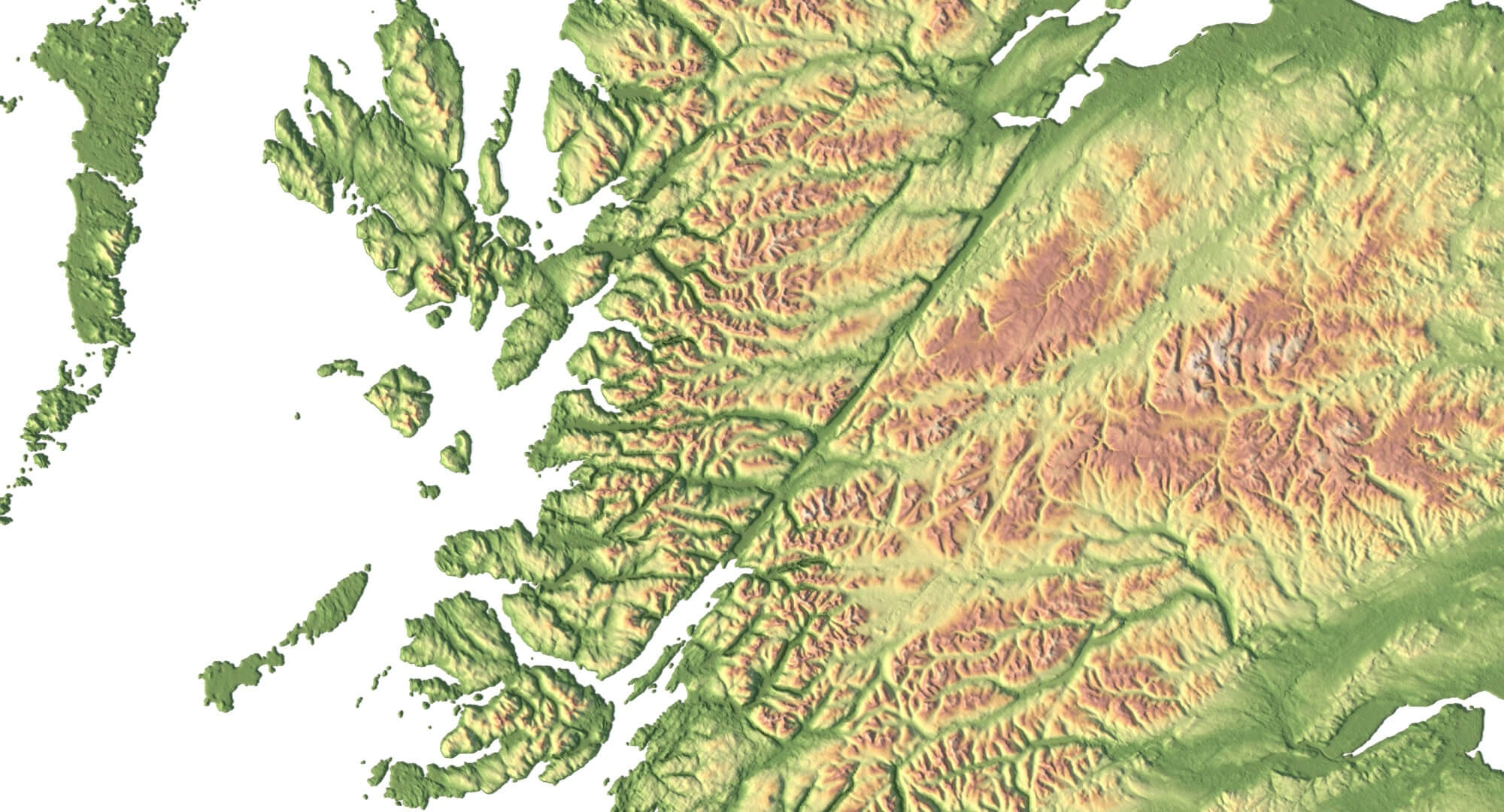 United Kingdom Terrain 3D Map by Shustrik