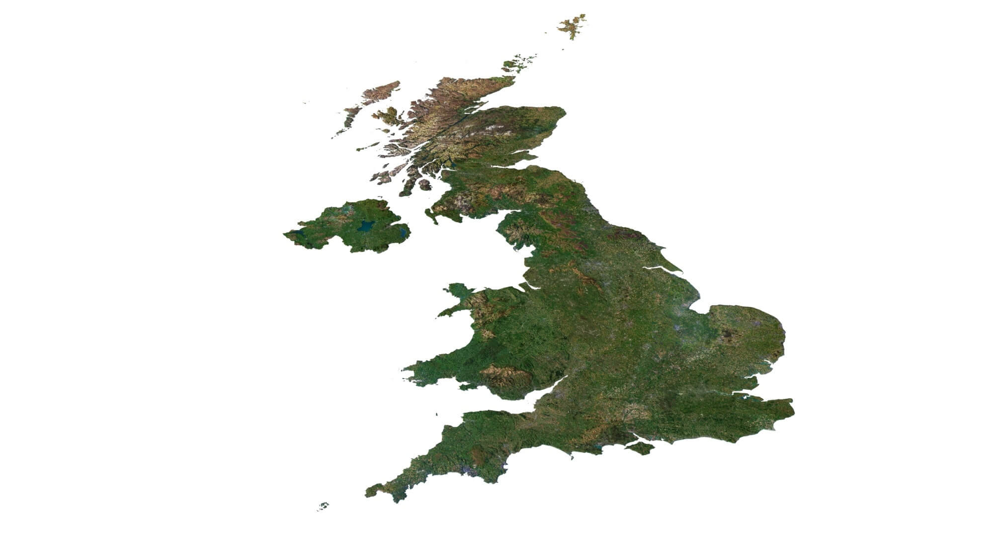 United Kingdom Terrain 3D Map by Shustrik