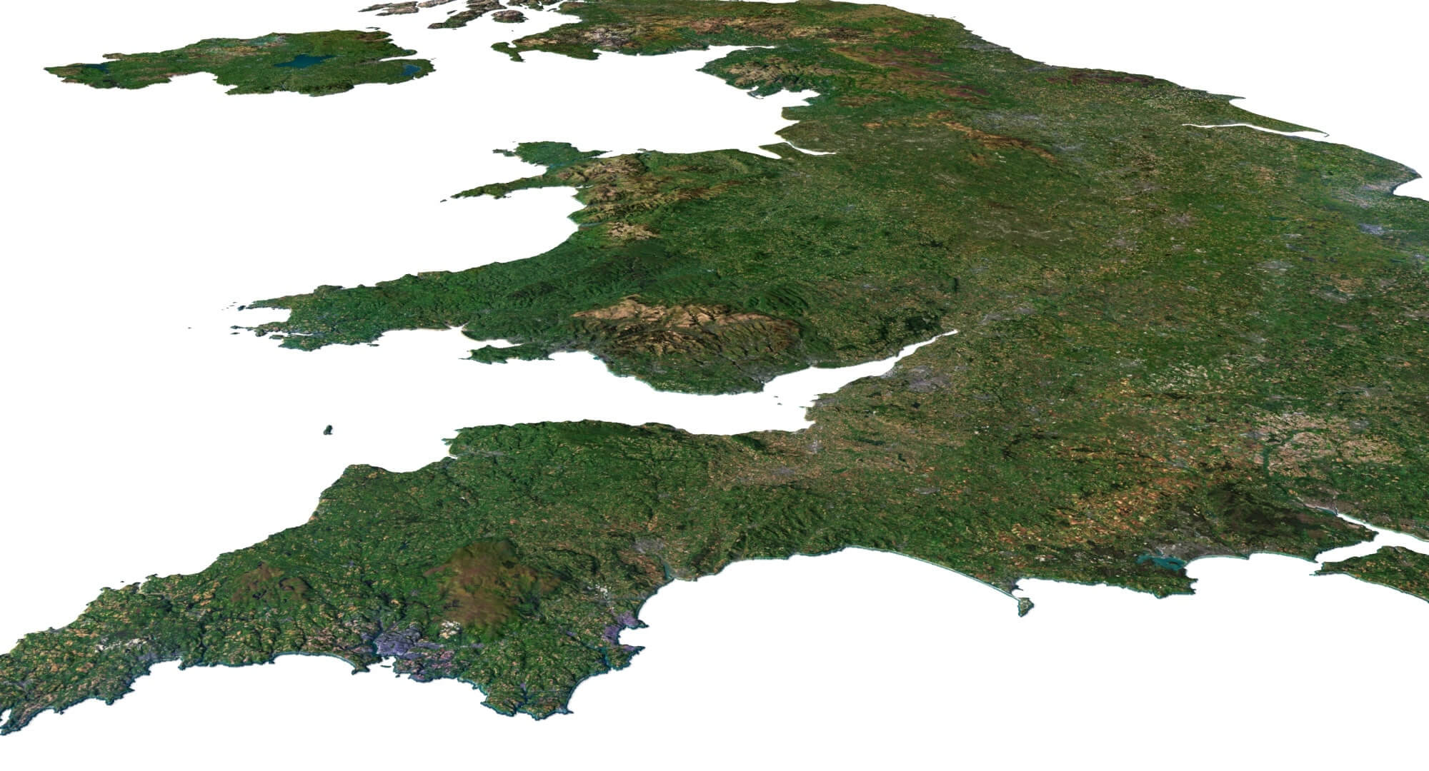 United Kingdom Terrain 3D Map by Shustrik