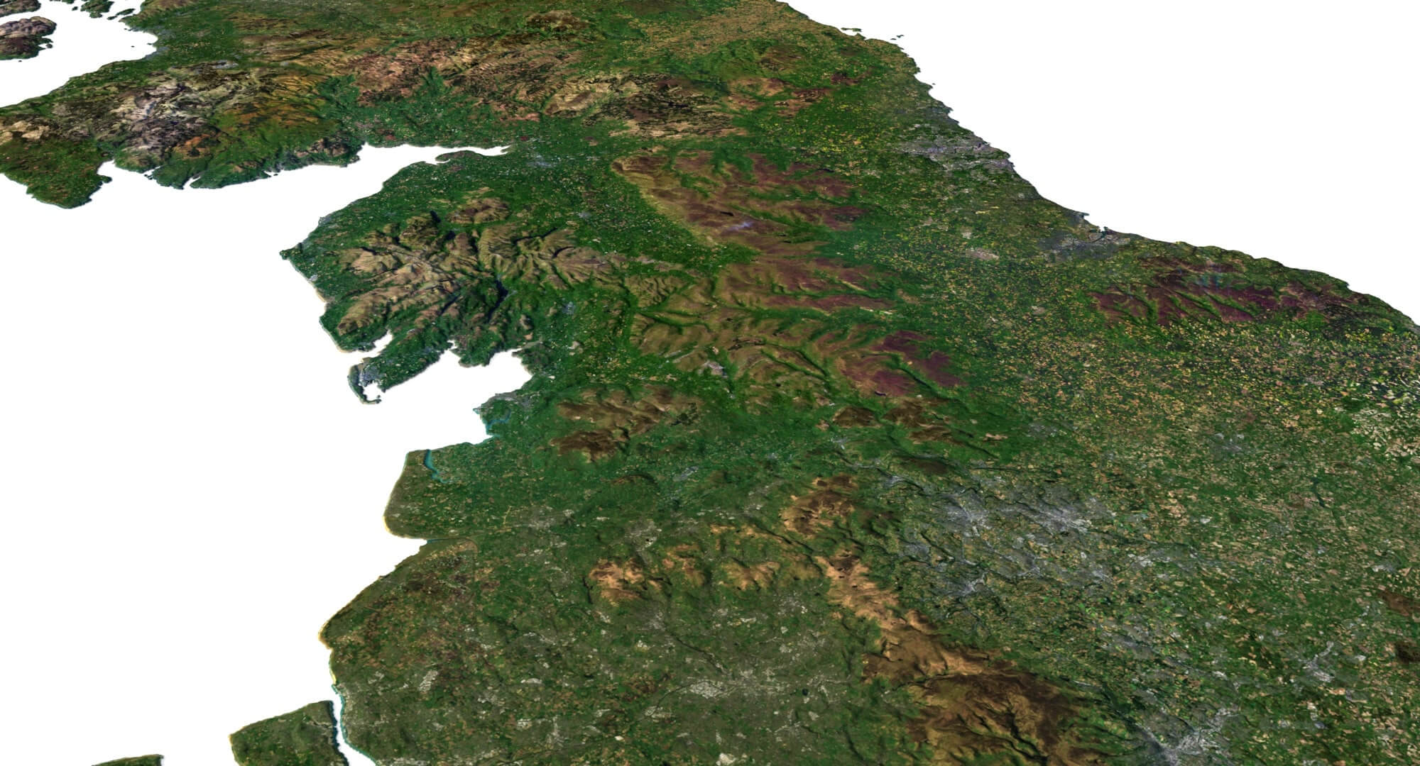 United Kingdom Terrain 3D Map by Shustrik