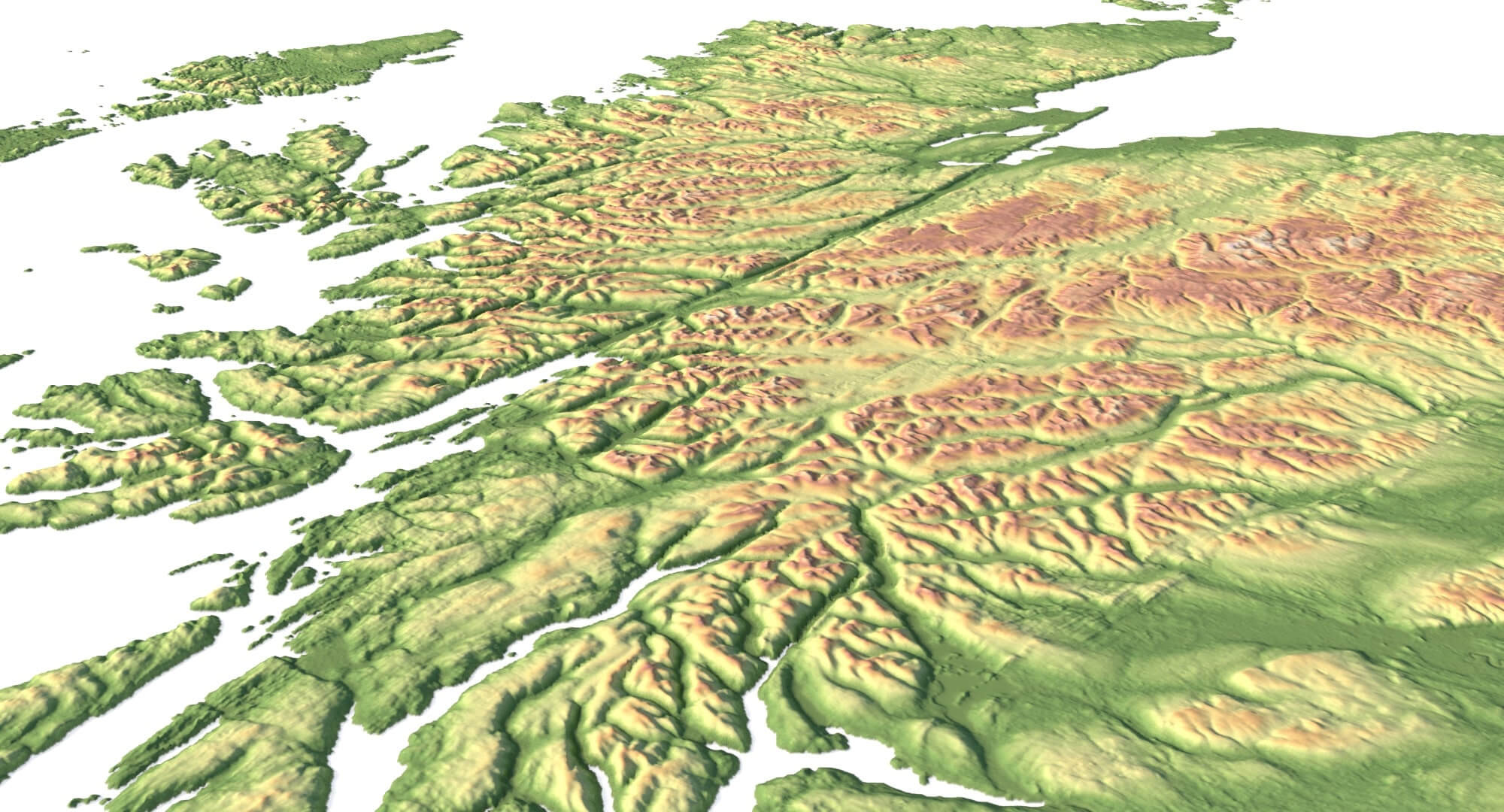 United Kingdom Terrain 3D Map by Shustrik