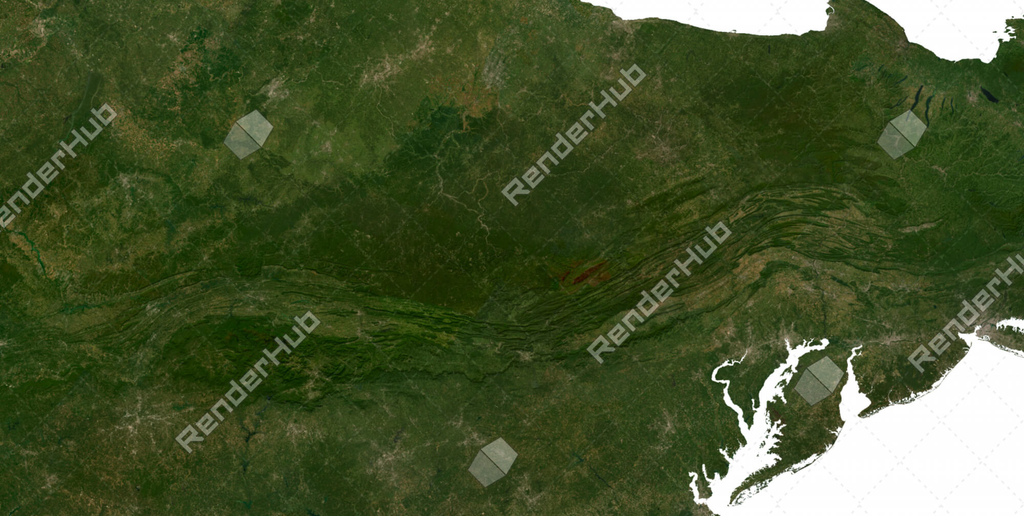 USA Lambert Conformal Conic 20N30N - Stock Image by Shustrik