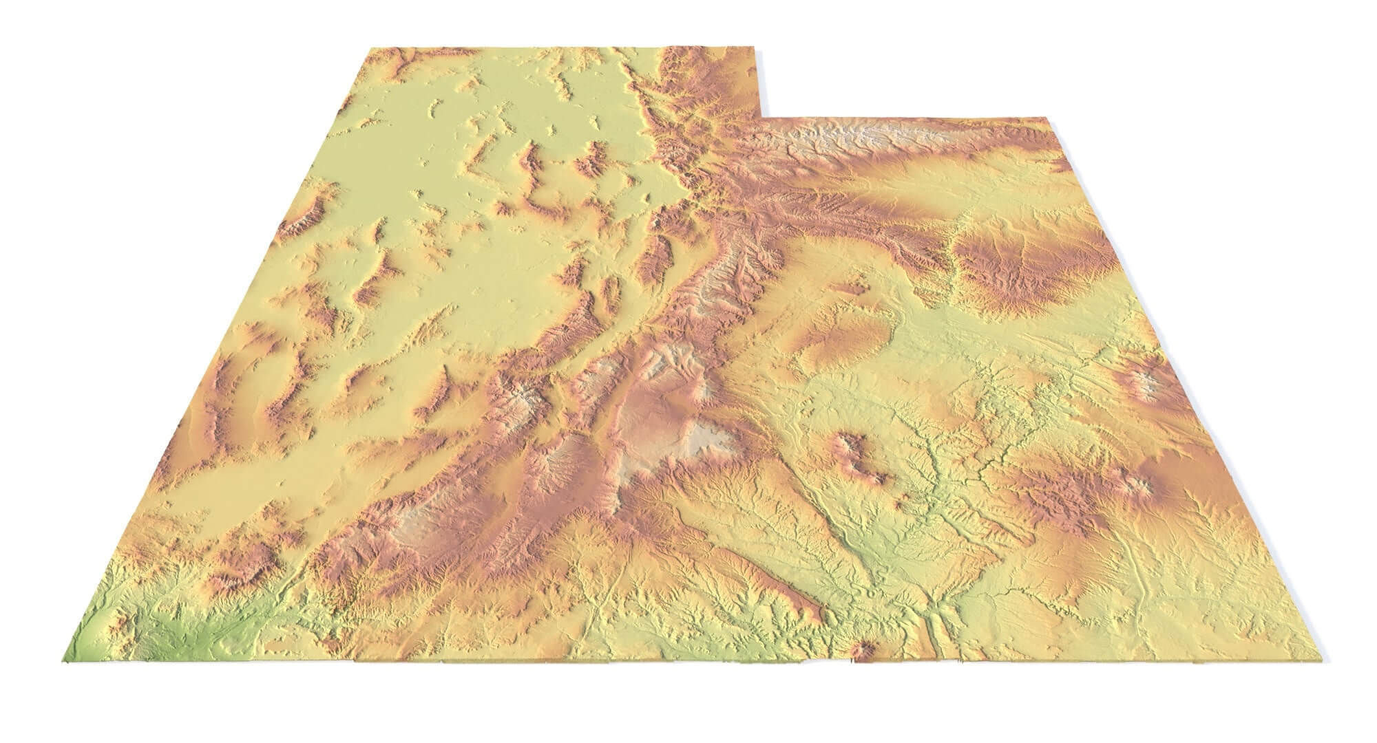 Utah State Terrain 3D Map by Shustrik