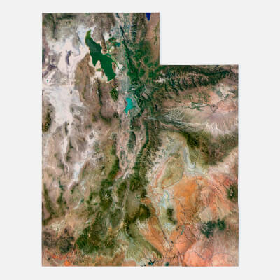 Utah State Terrain 3D Map by Shustrik