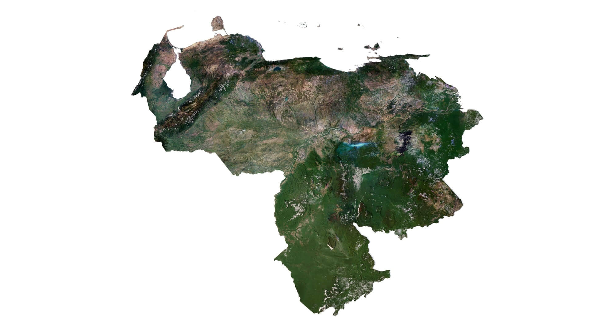 Venezuela Terrain 3D Map by Shustrik