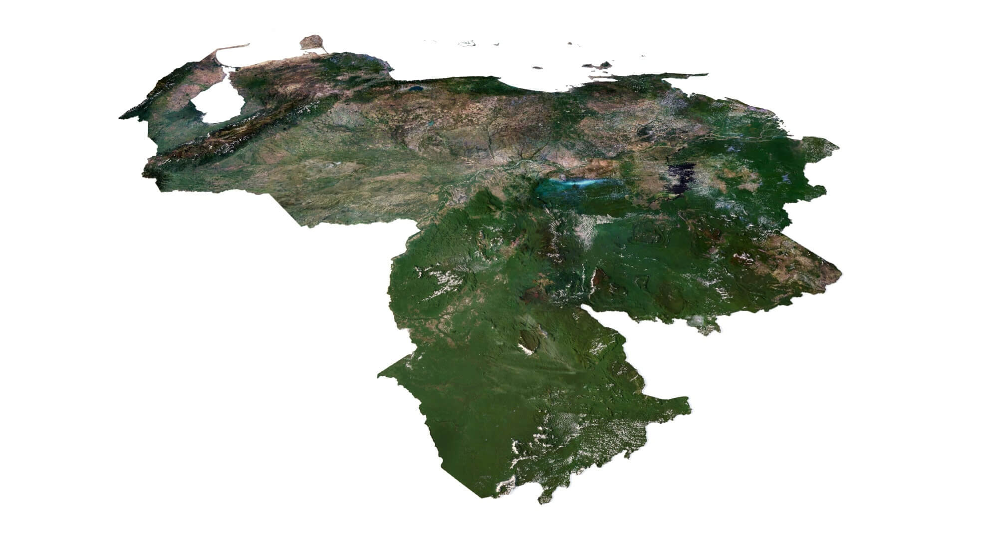 Venezuela Terrain 3D Map by Shustrik