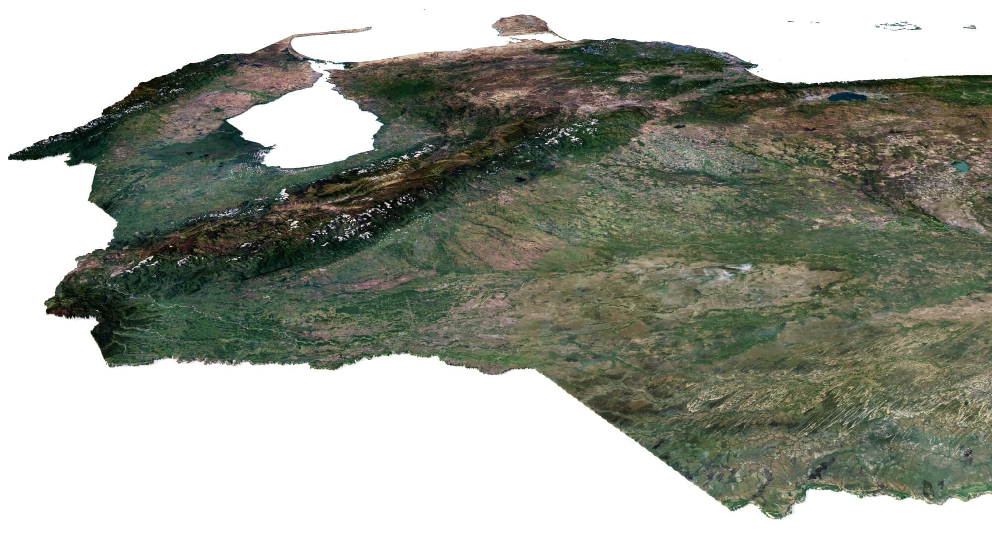 Venezuela Terrain 3D Map by Shustrik
