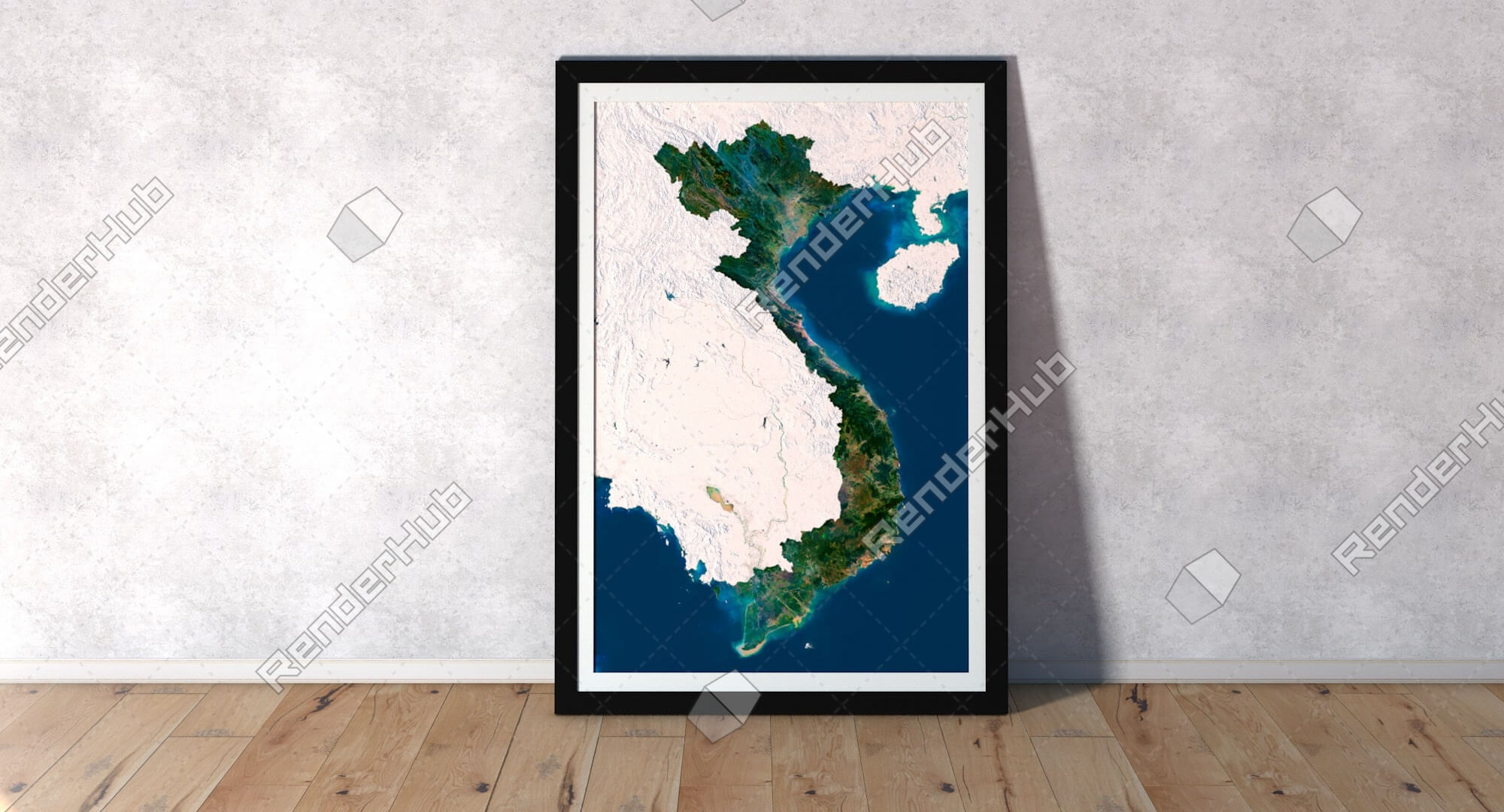 Vietnam 3D Map - Stock Image by Shustrik