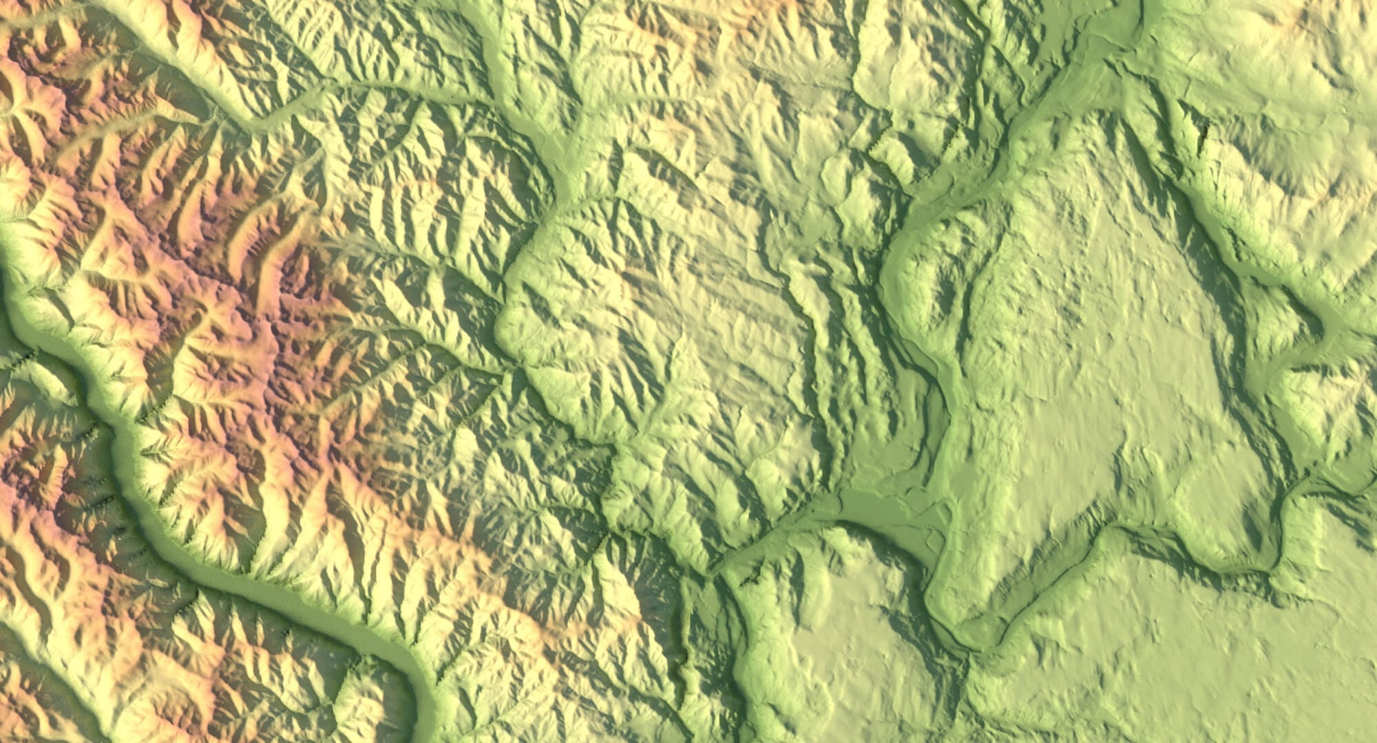 Washington State Terrain 3D Map by Shustrik