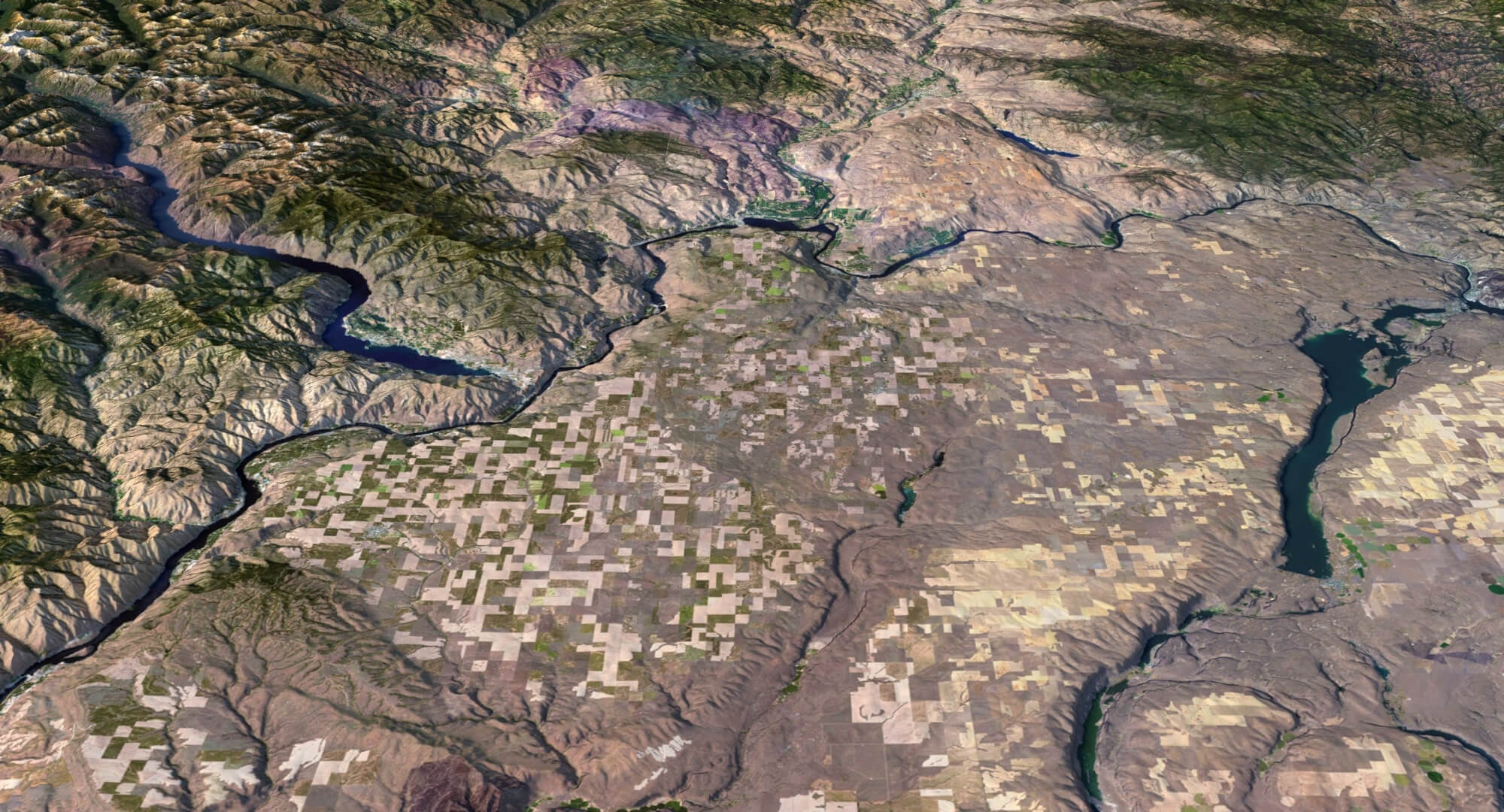 Washington State Terrain 3D Map by Shustrik