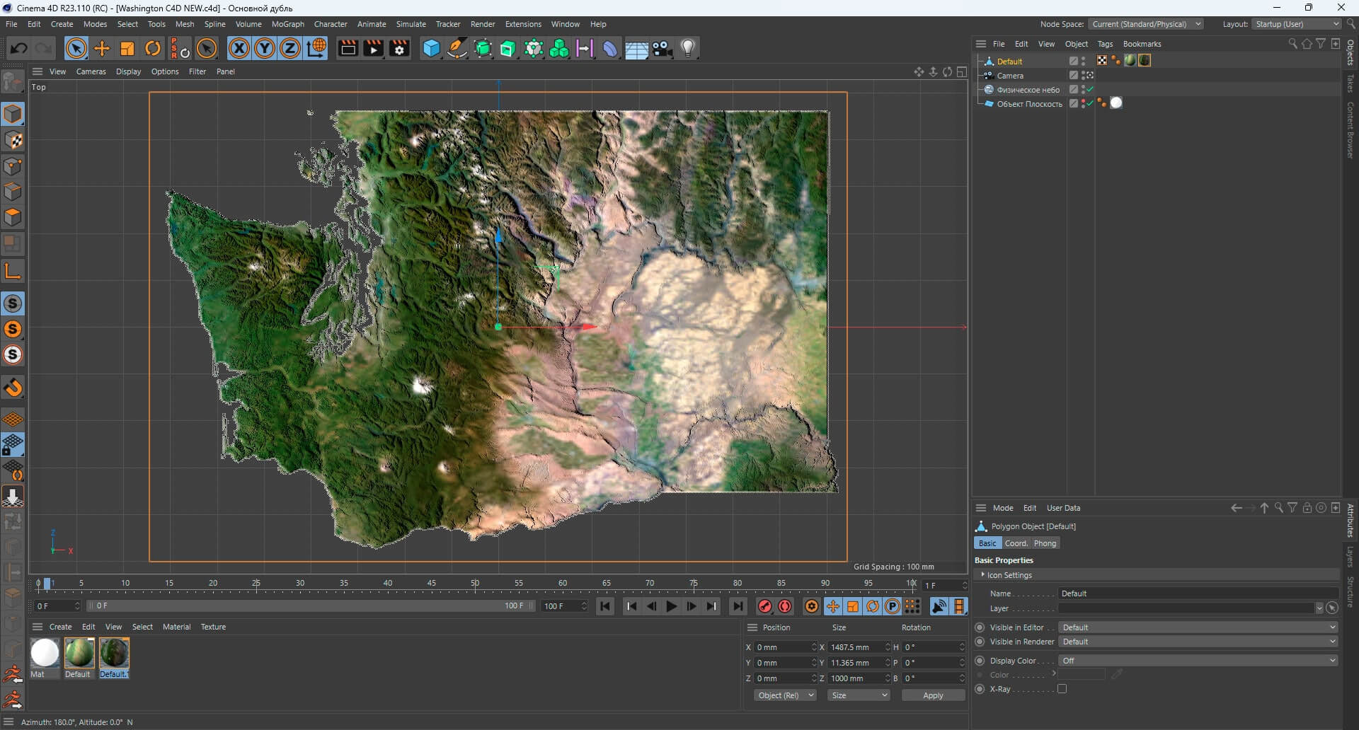 Washington State Terrain 3D Map by Shustrik
