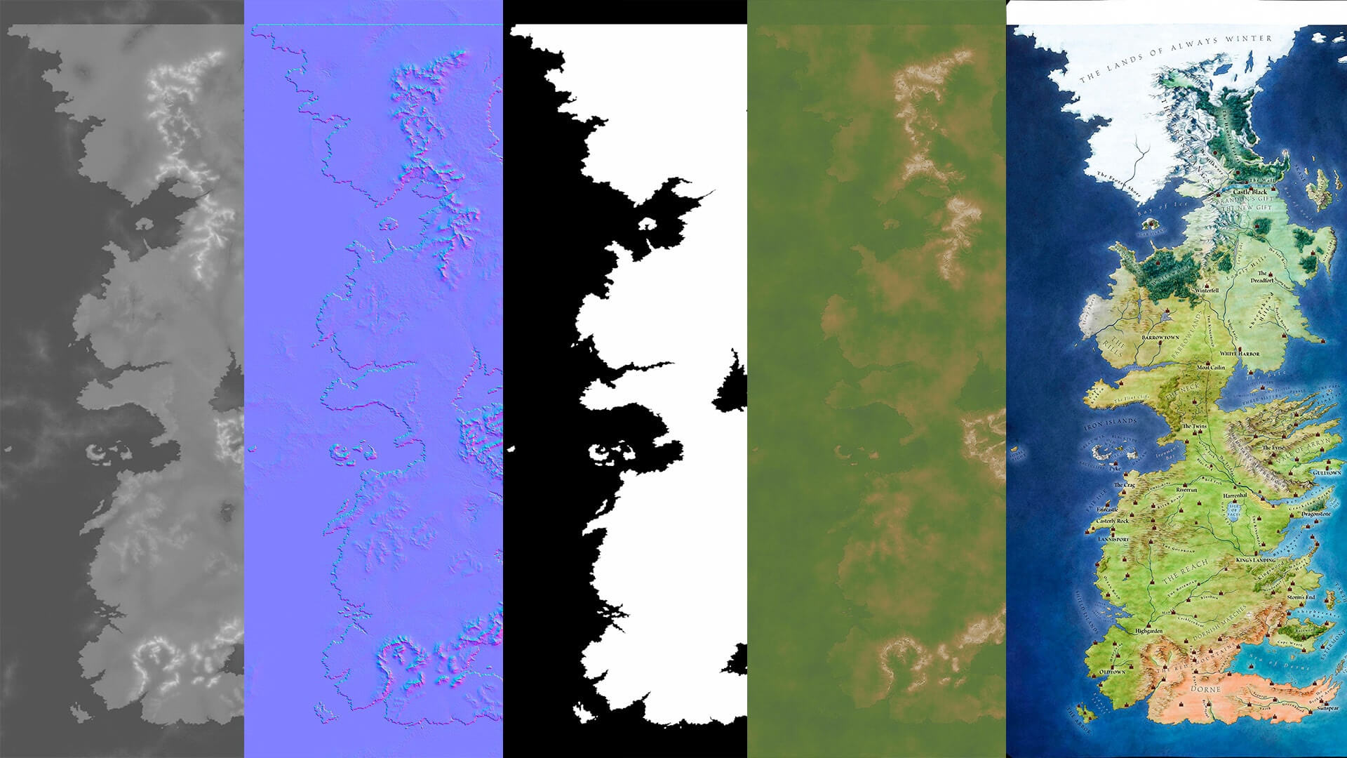 Westeros Map Terrain - 3D Model by Shustrik